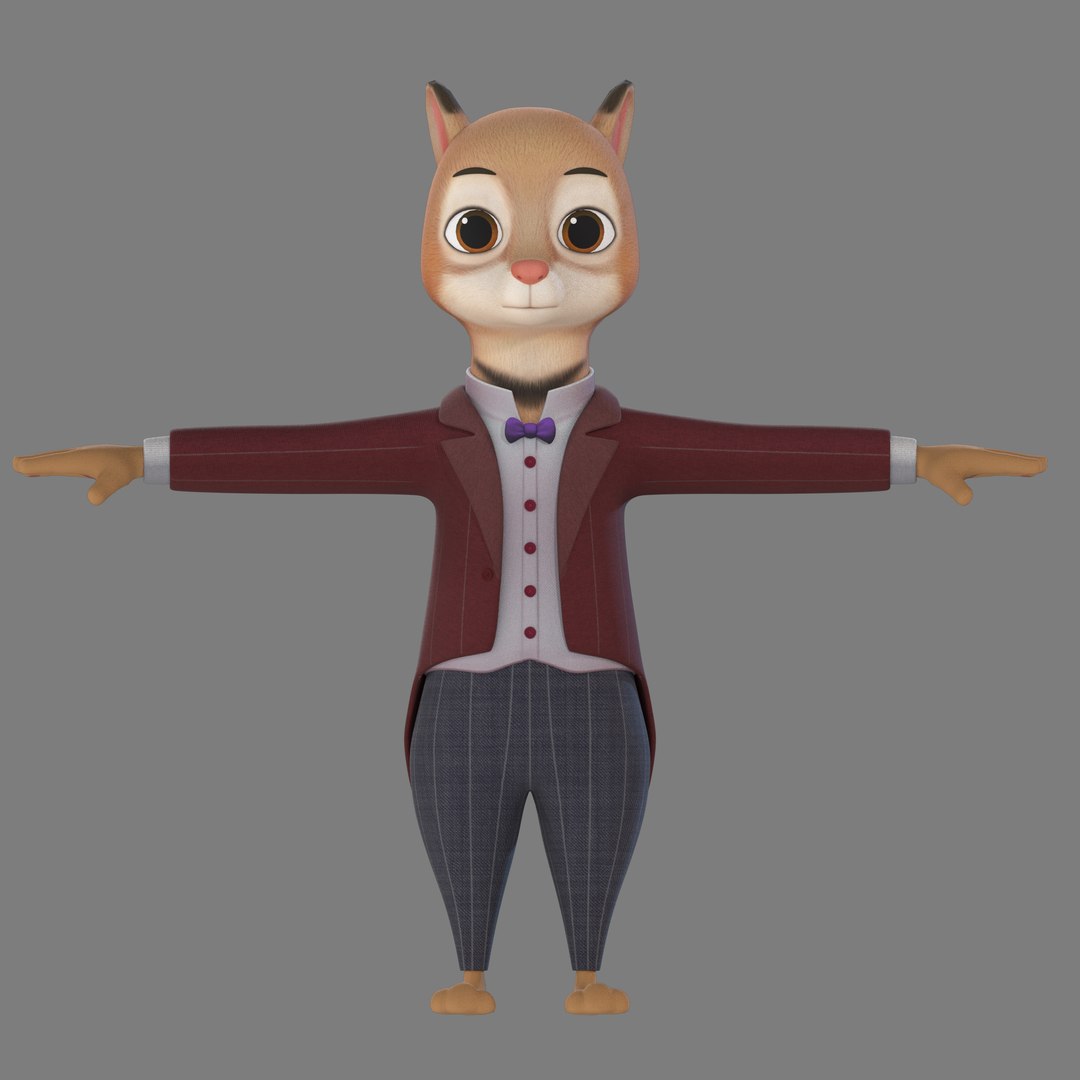 Cartoon Zibet Model - TurboSquid 2151244