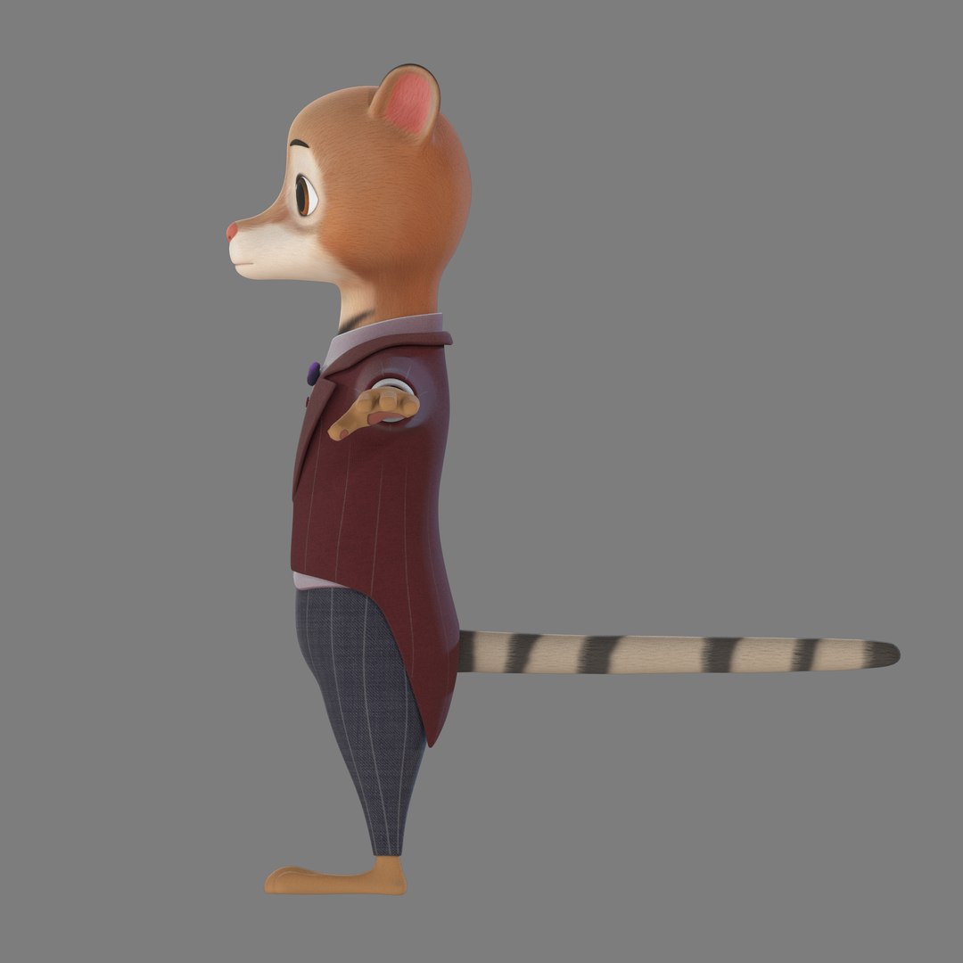 Cartoon Zibet Model - TurboSquid 2151244