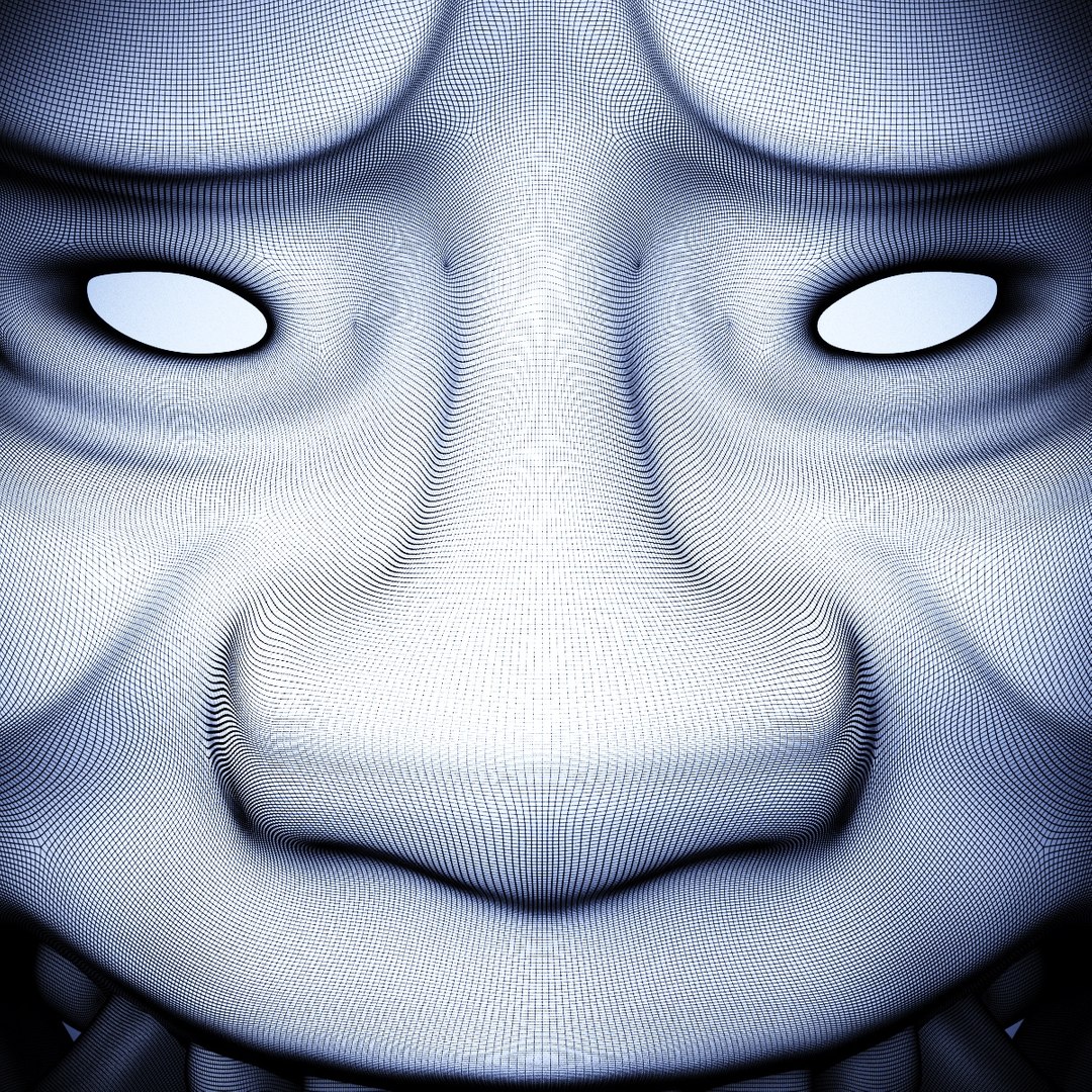 3D Devil Mask Hannya Model - TurboSquid 1472593