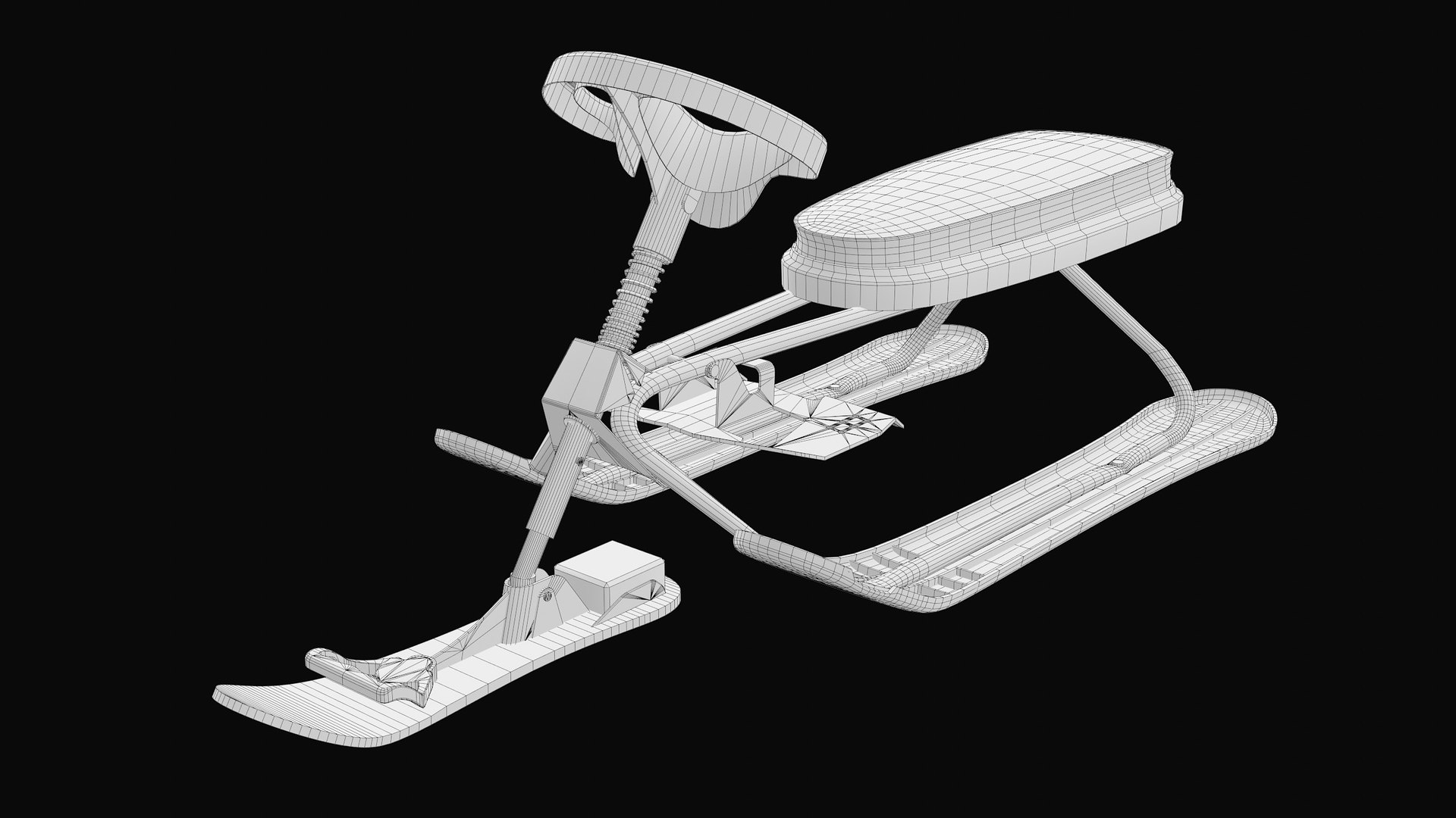 3d Snow Racer Sled Model Turbosquid 2179650