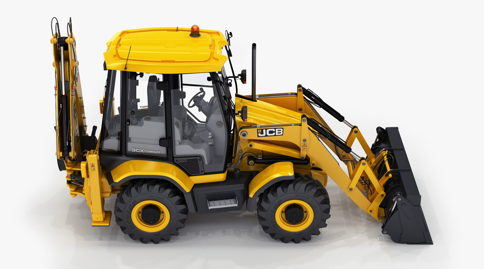 3cx compact backhoe loader 3D model - TurboSquid 1154540