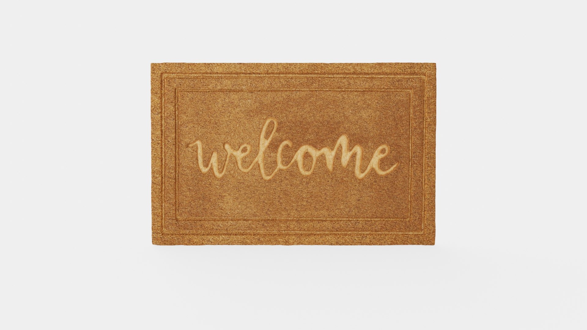 Rectangular Coconut Fiber Door Mat 3D Model - TurboSquid 2246887