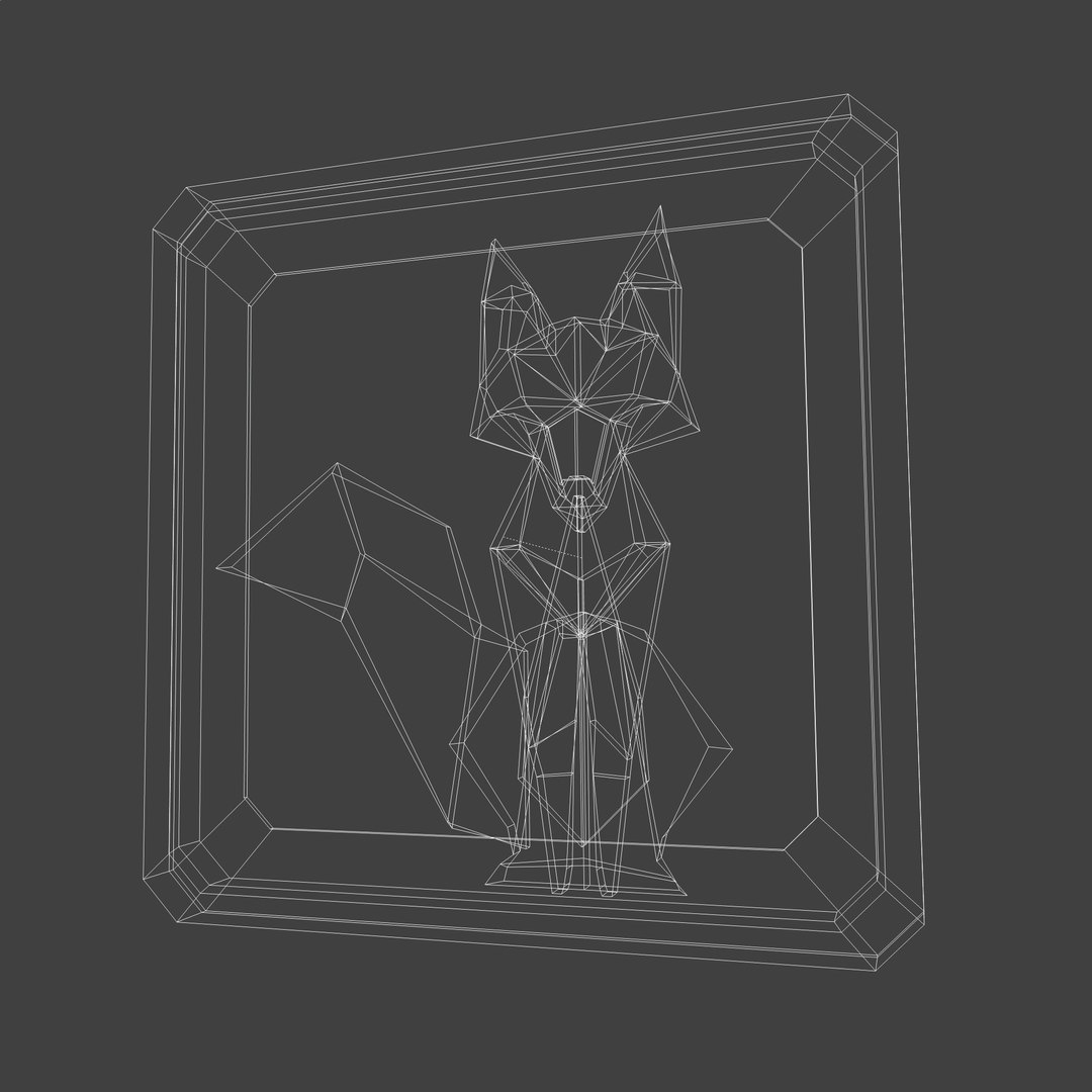 3D model Fox Frame Art - TurboSquid 1743078