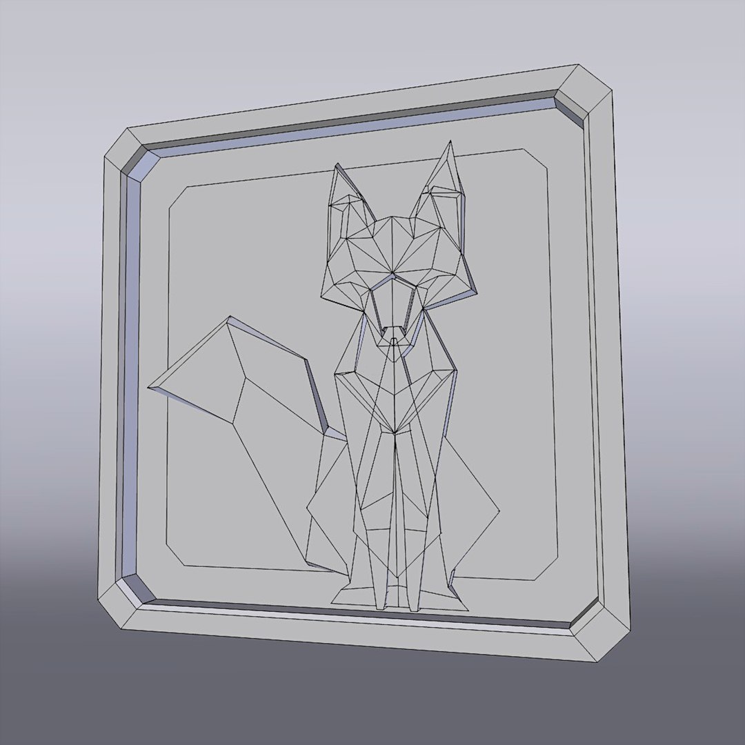 3D model Fox Frame Art - TurboSquid 1743078