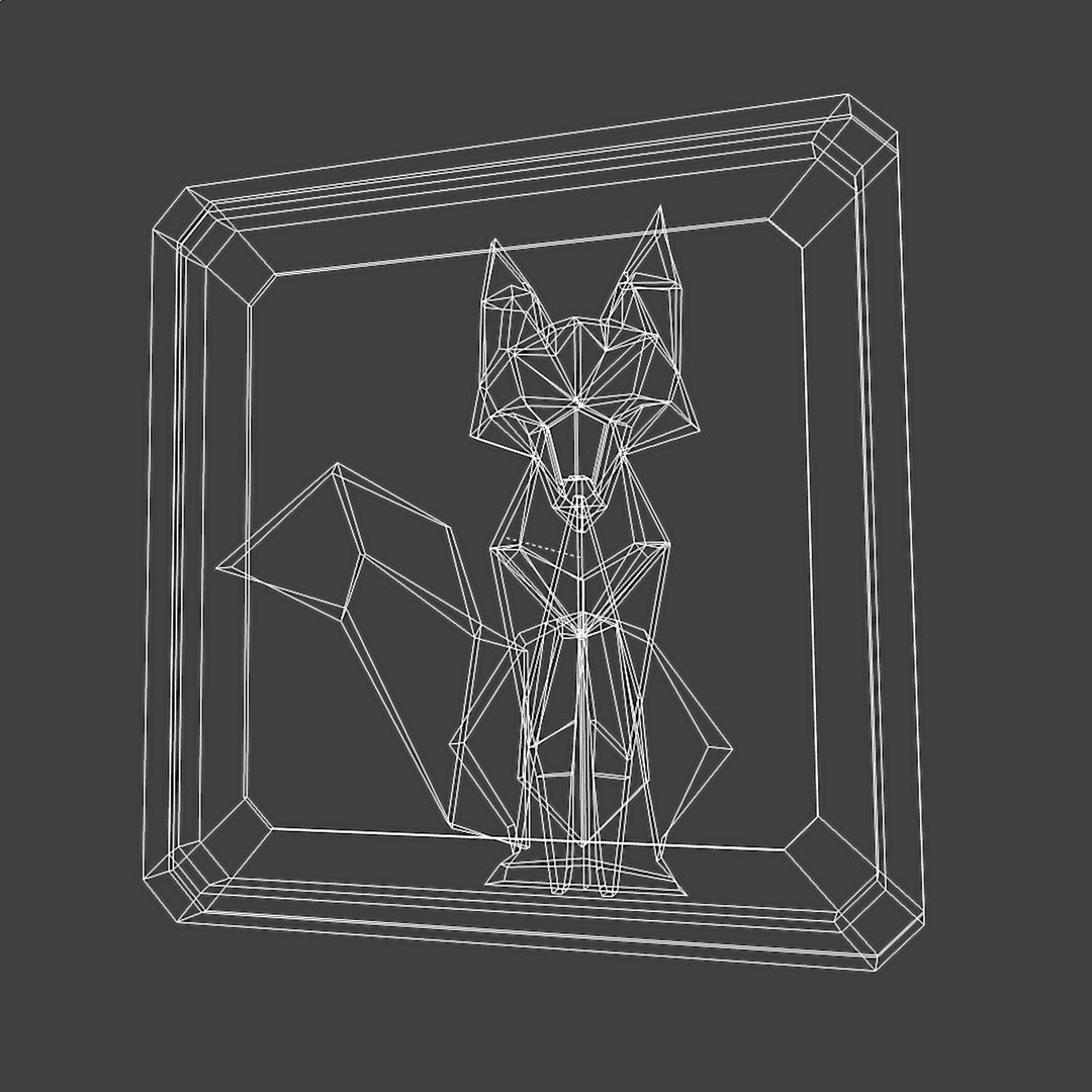 3D model Fox Frame Art - TurboSquid 1743078