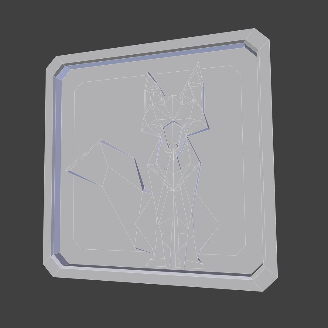 3D model Fox Frame Art - TurboSquid 1743078