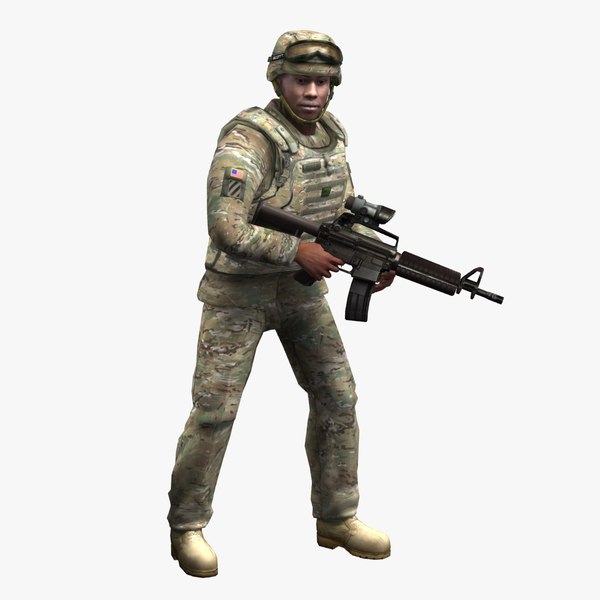 modelo 3d USArmy Multicam Rigged - TurboSquid 753272