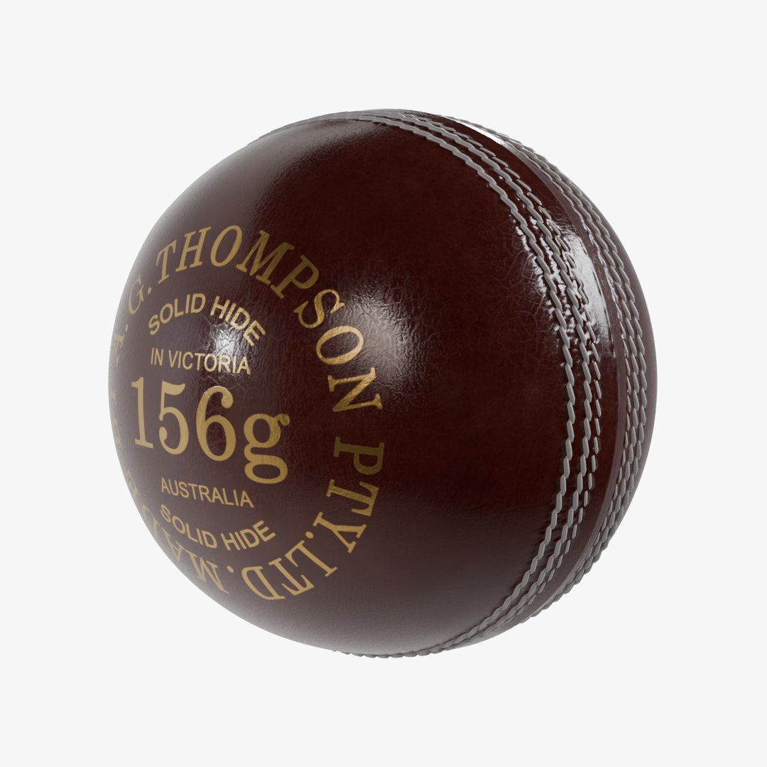 3D Model Cricket Ball Leather Red Season Ball World Cup Ball ...