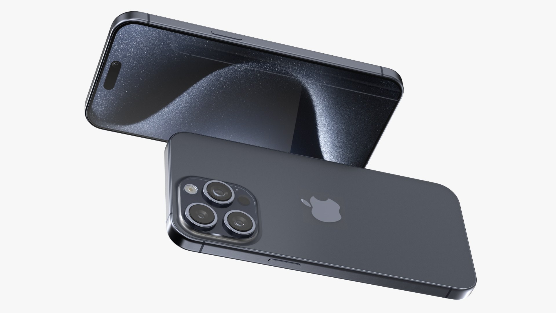 3D Apple IPhone 15 Pro Max Blue Titanium Model - TurboSquid 2124560