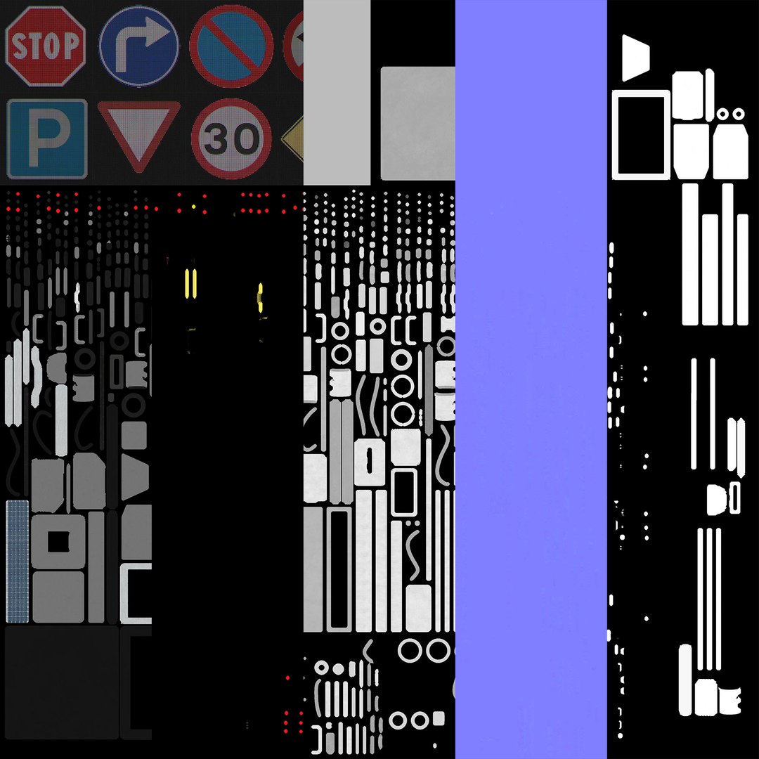 Cyberpunk Street Signs Model - TurboSquid 1945061