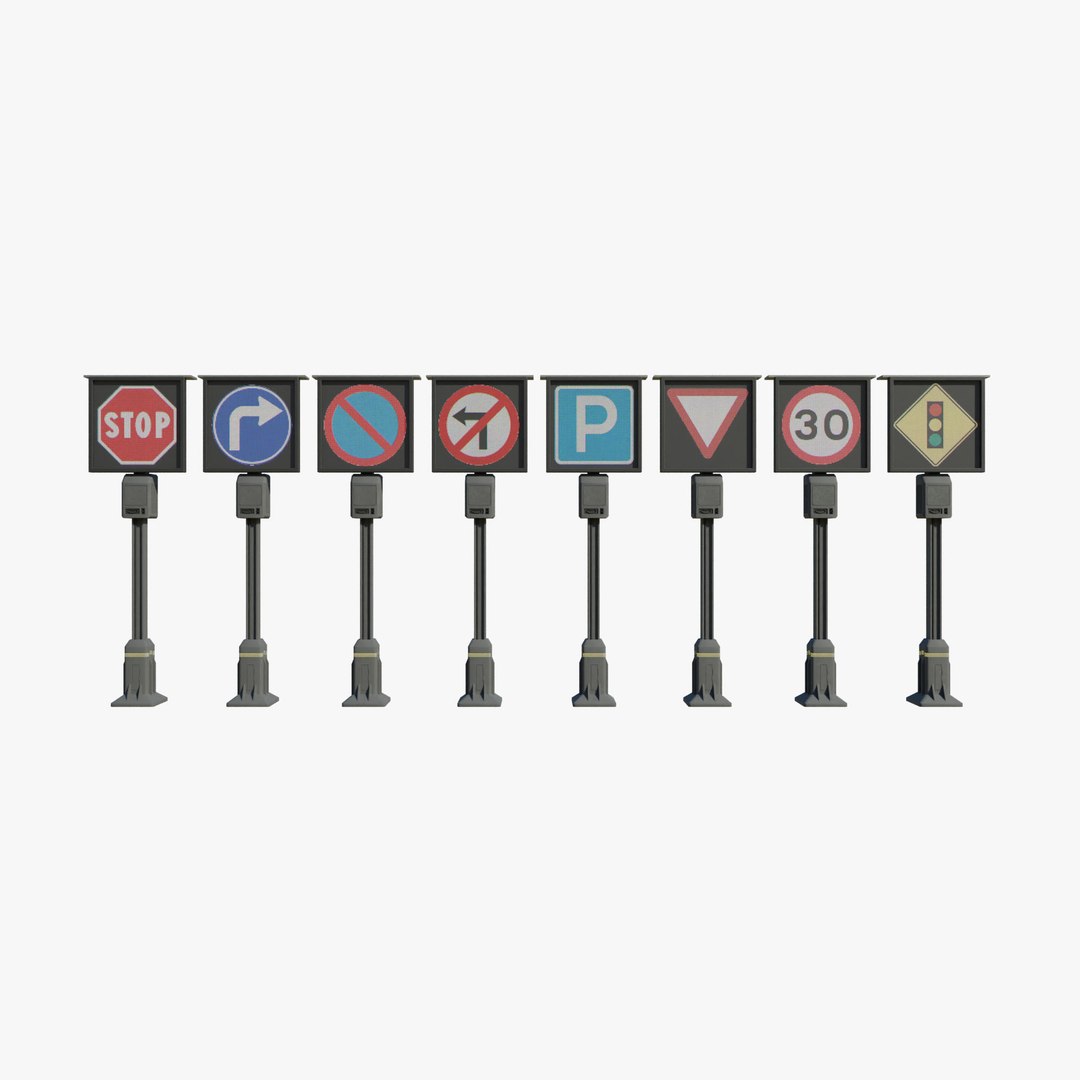 Cyberpunk Street Signs Model - TurboSquid 1945061