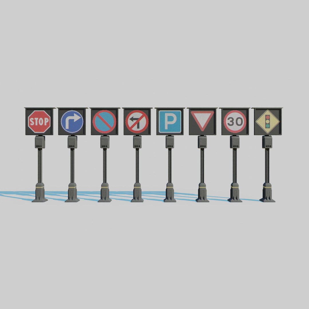 Cyberpunk Street Signs Model - TurboSquid 1945061