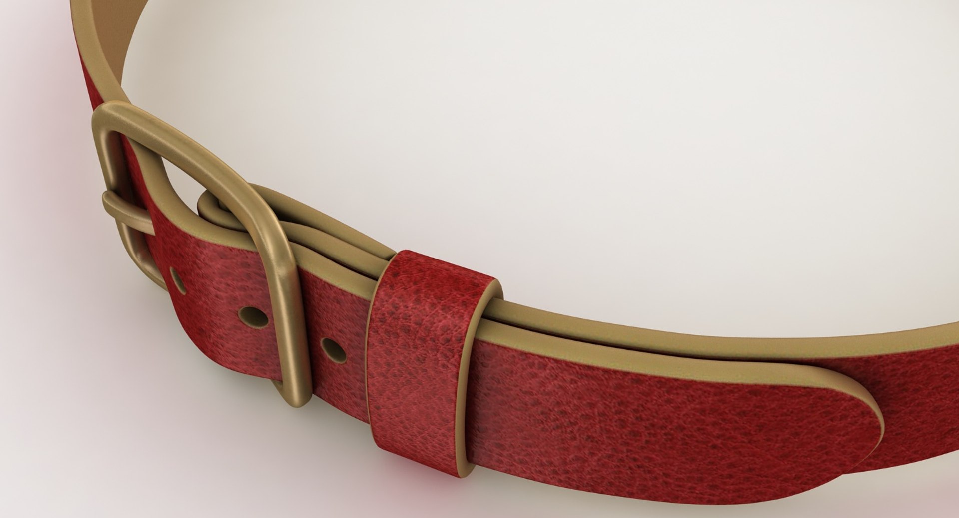 3d Model Realistic Belt 2 Red