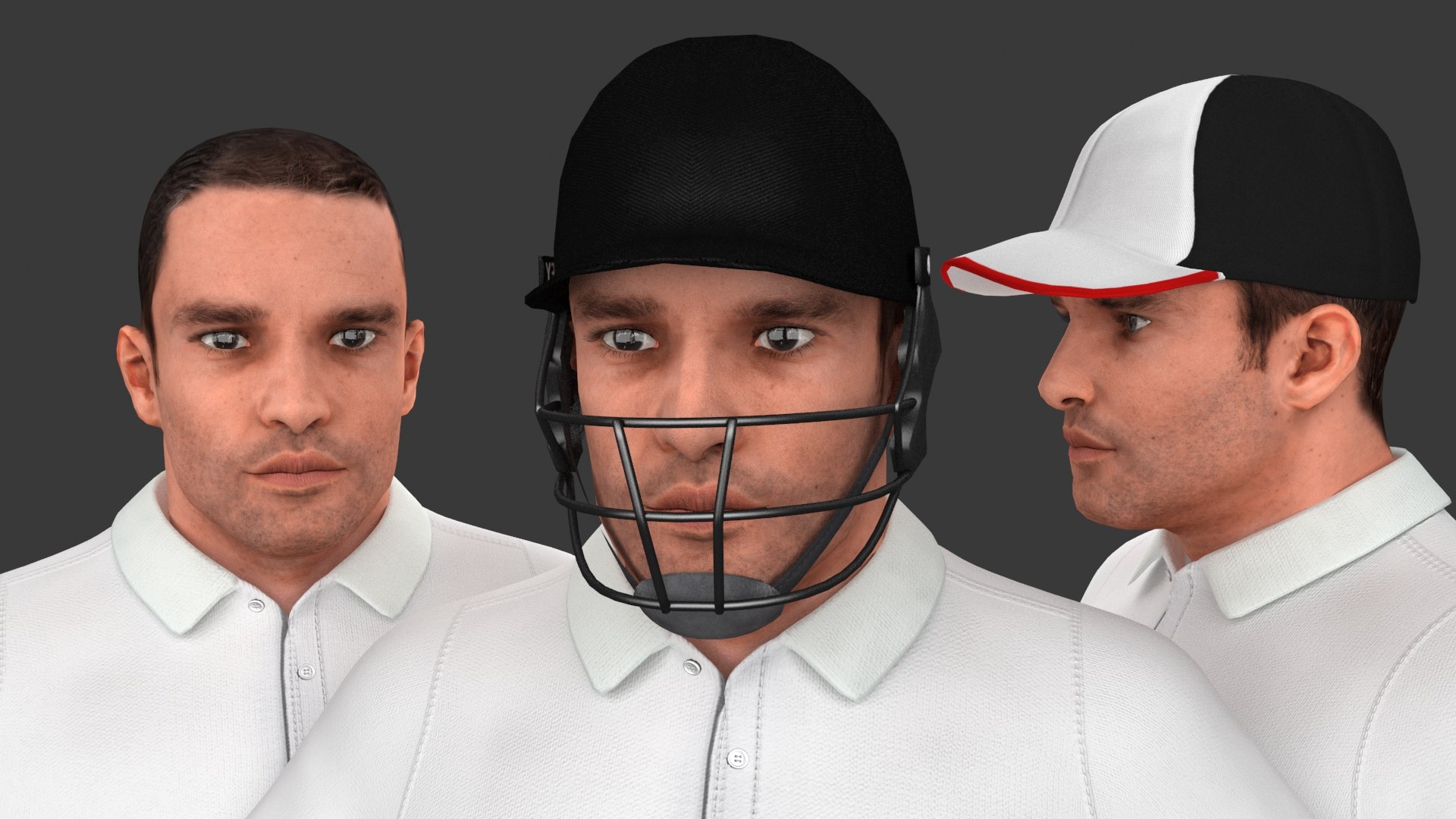 3D Model Cricket Players - TurboSquid 1806008