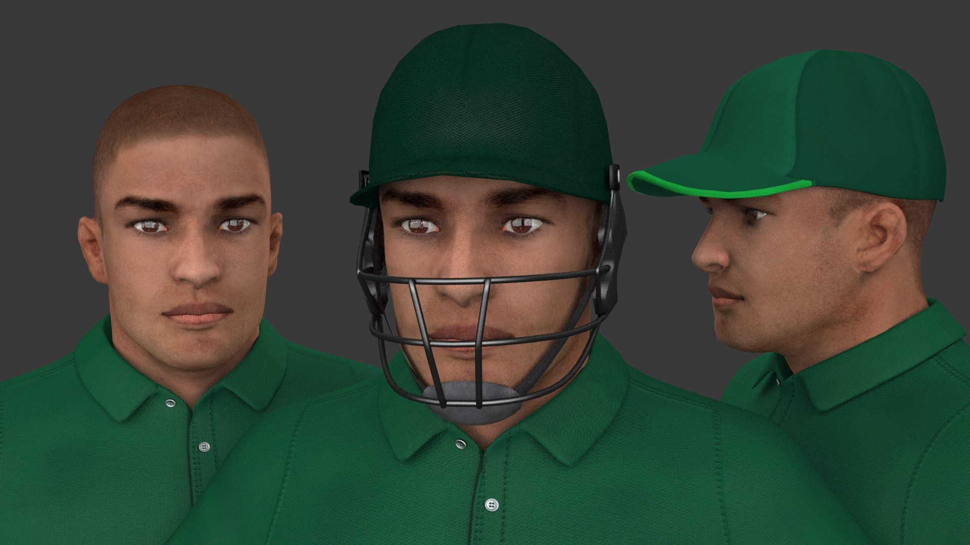 3D Model Cricket Players - TurboSquid 1806008