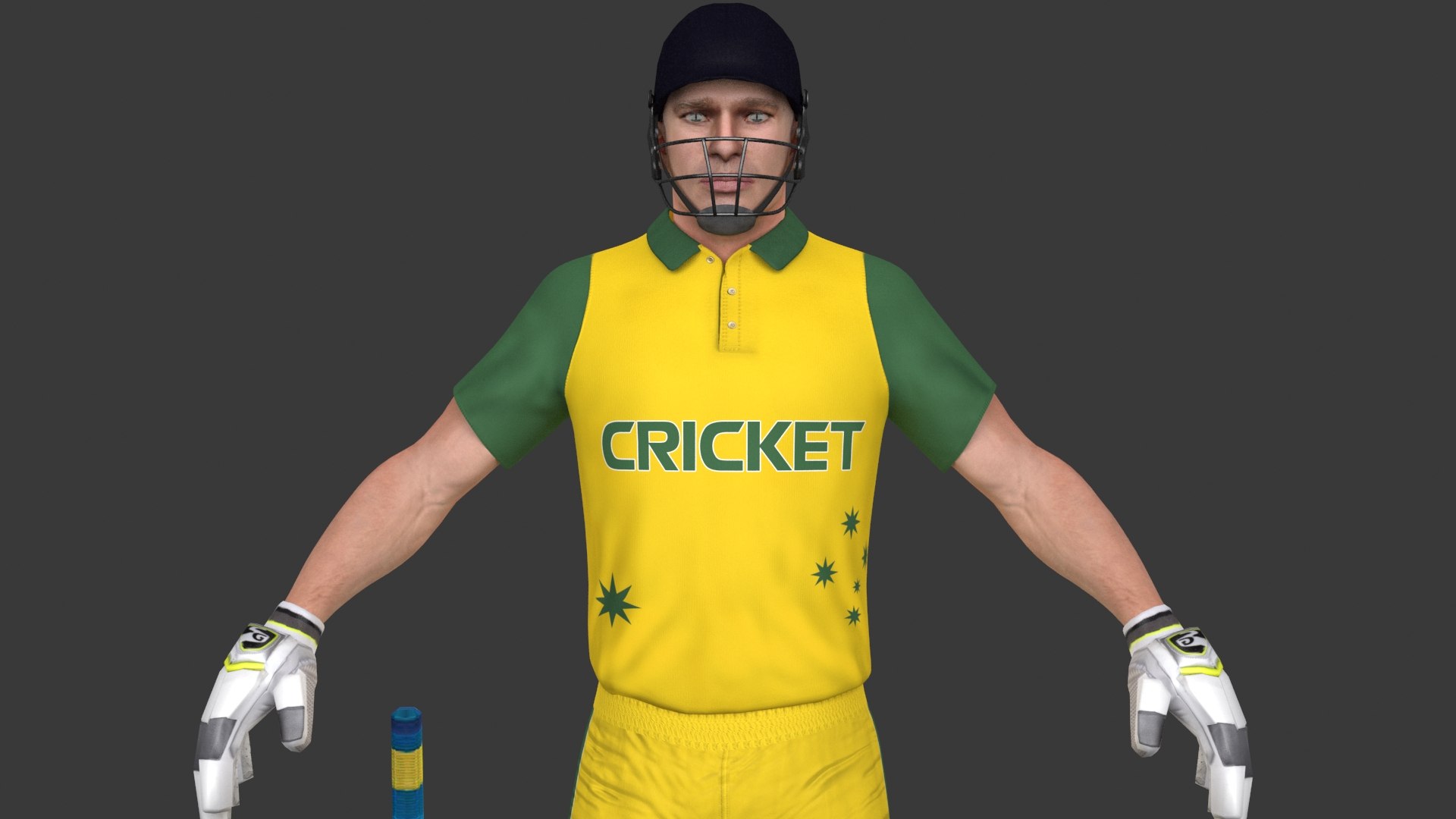 3D Model Cricket Players - TurboSquid 1806008