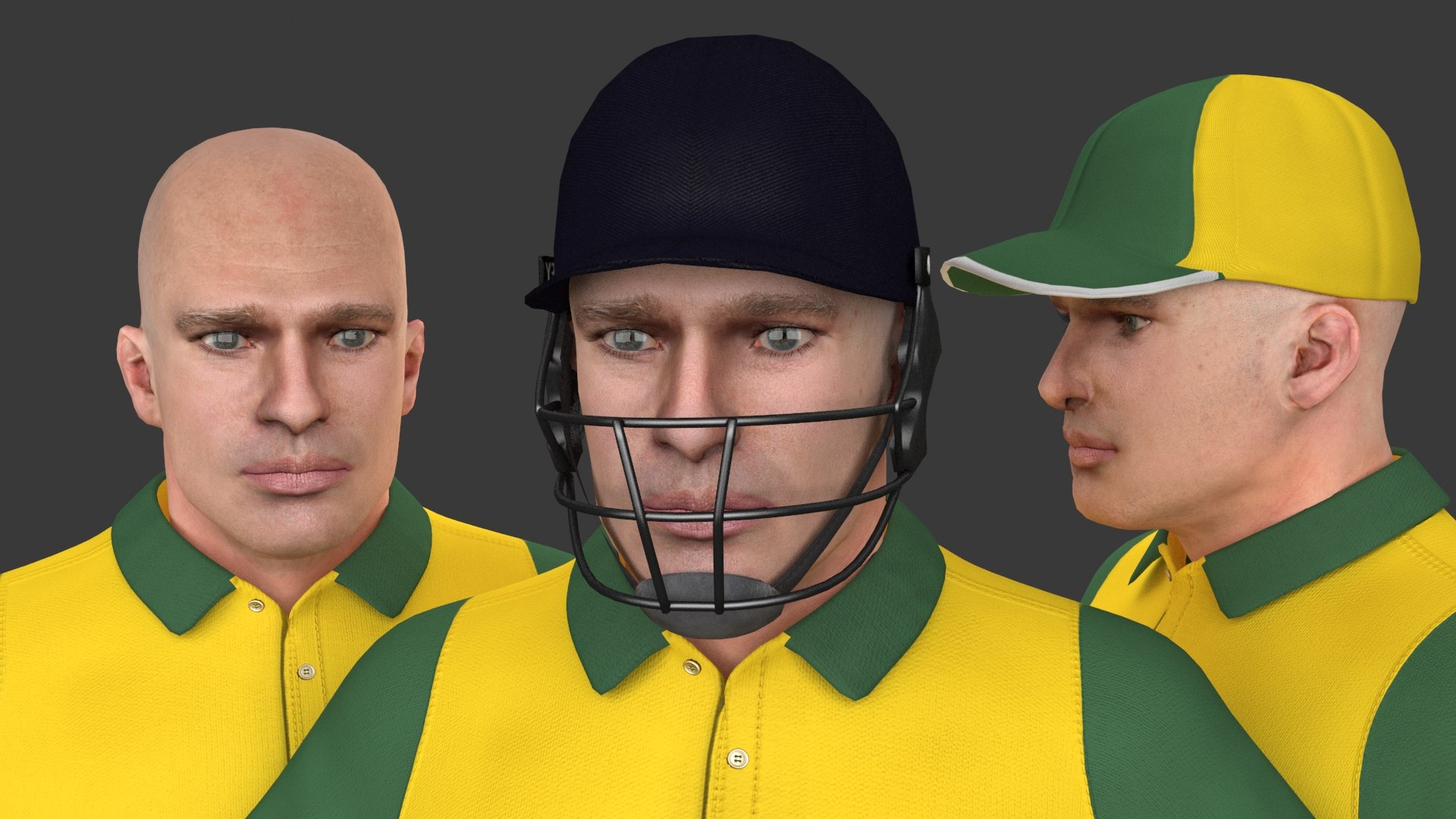 3D Model Cricket Players - TurboSquid 1806008