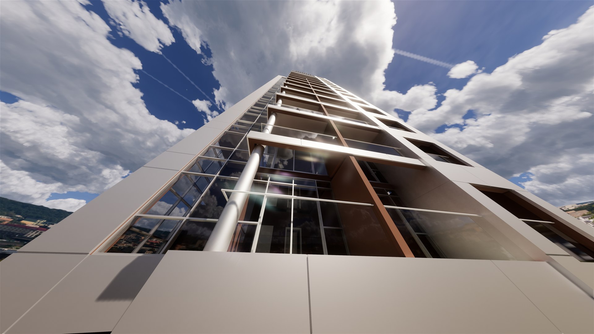 Residential Tower With Podium Model - TurboSquid 2165981