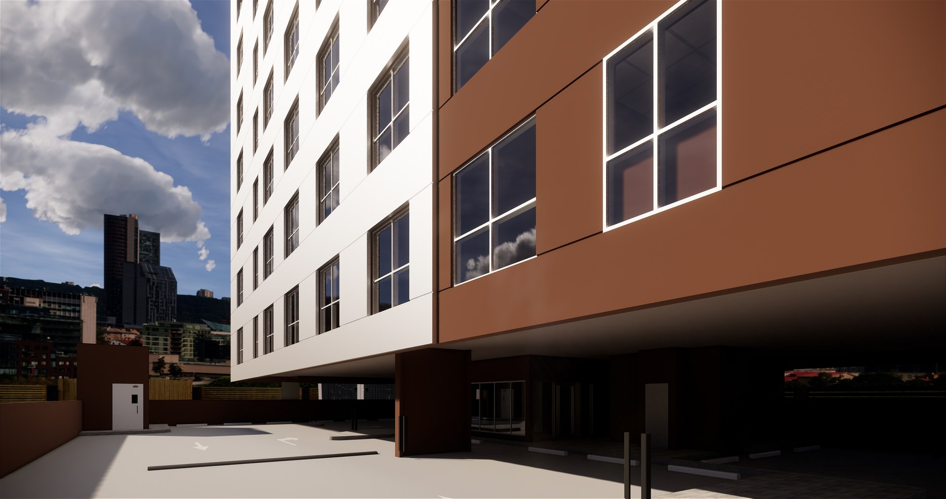 Residential Tower With Podium Model - TurboSquid 2165981