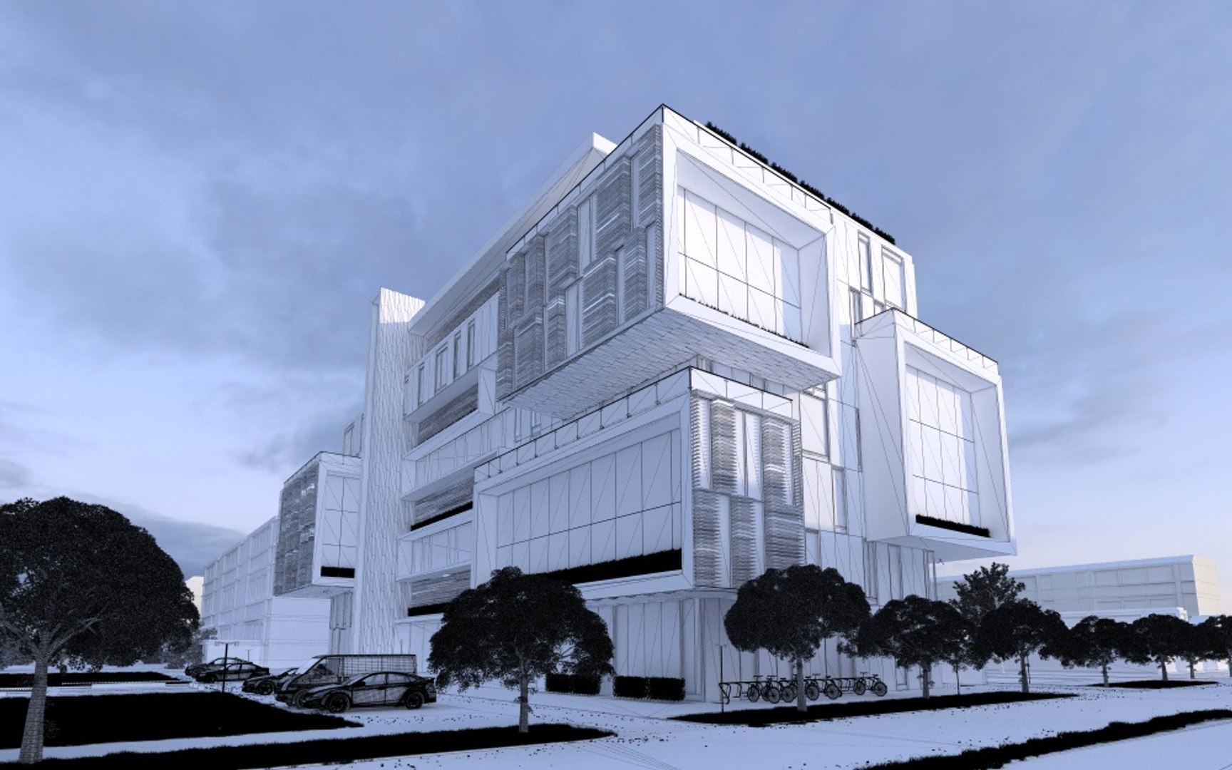 Office Building Exterior 3d Model