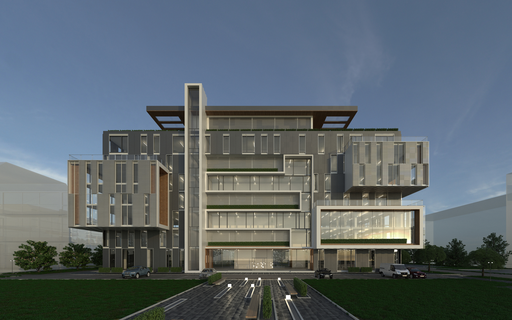 office building exterior 3d model