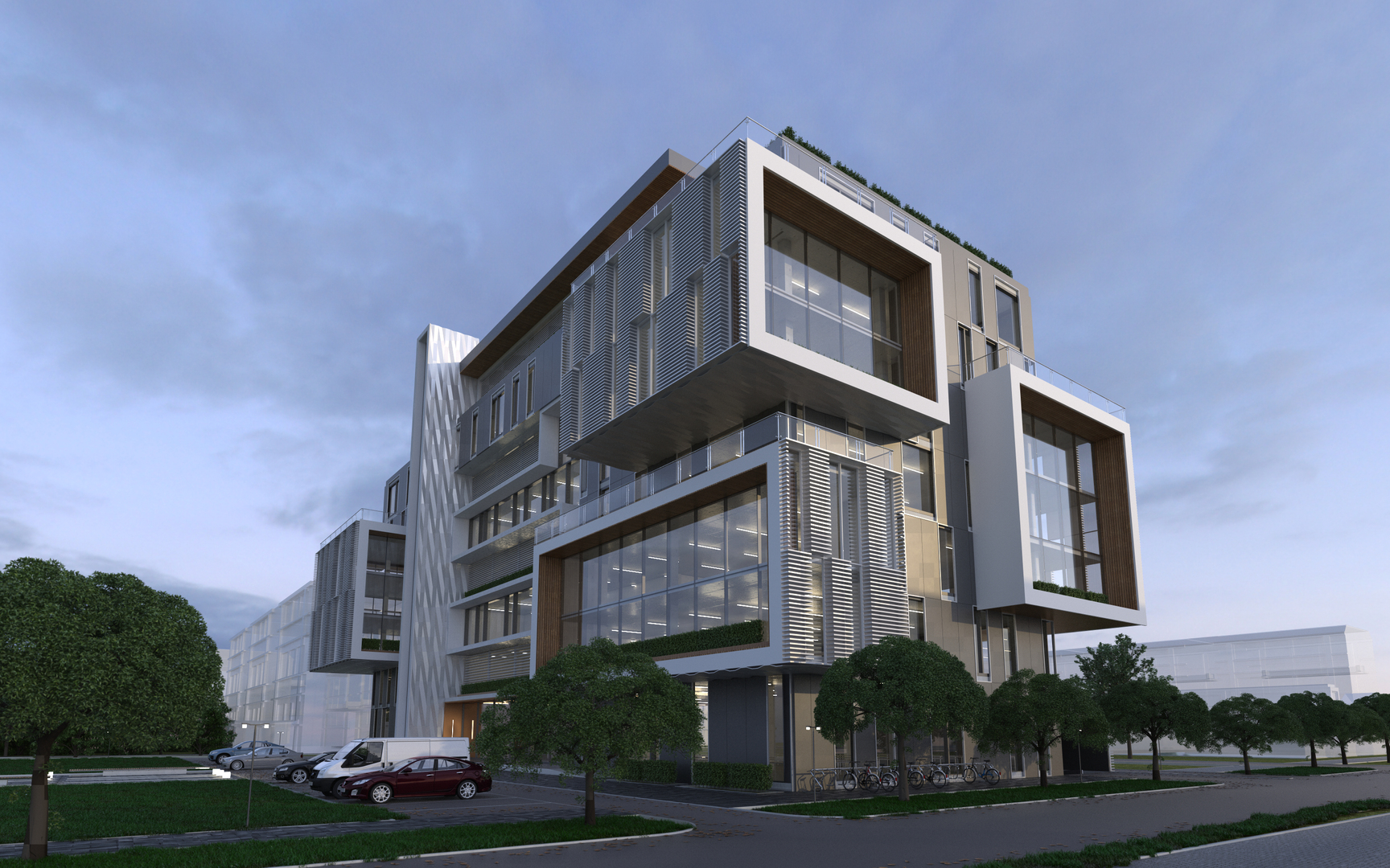 office building exterior 3d model