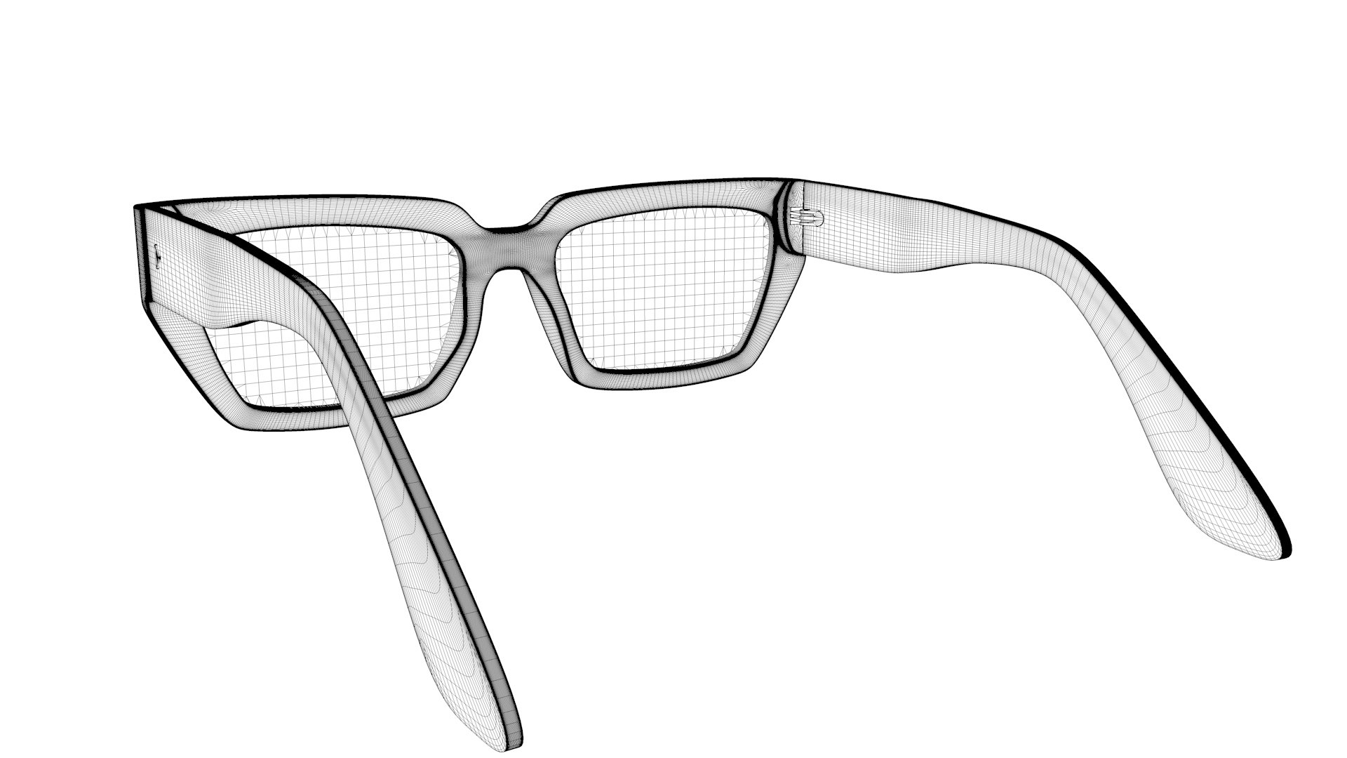 Classic Unisex Rectangular Frame Sunglasses 3D Model - TurboSquid 1815797