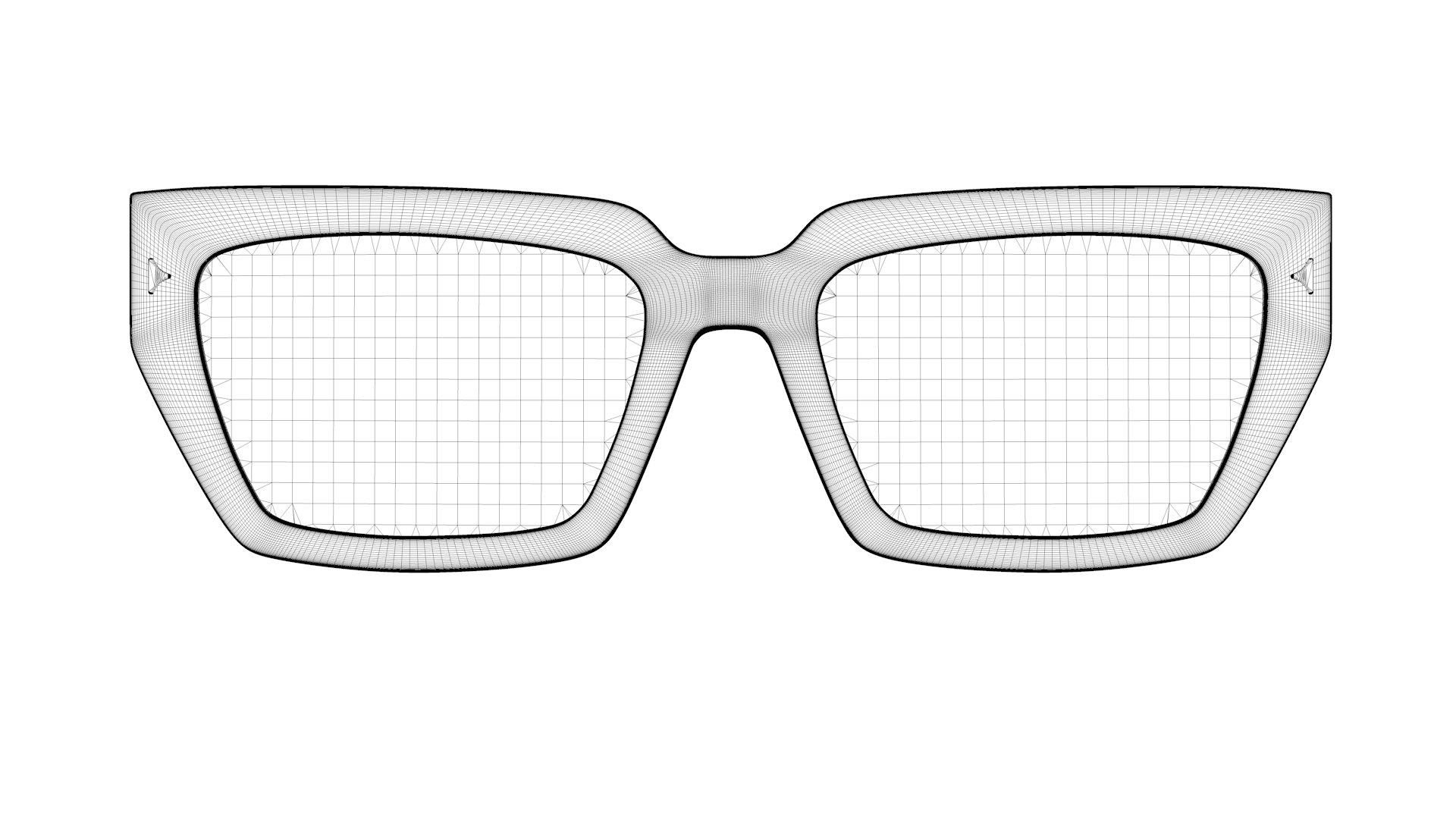 Classic Unisex Rectangular Frame Sunglasses 3D Model - TurboSquid 1815797