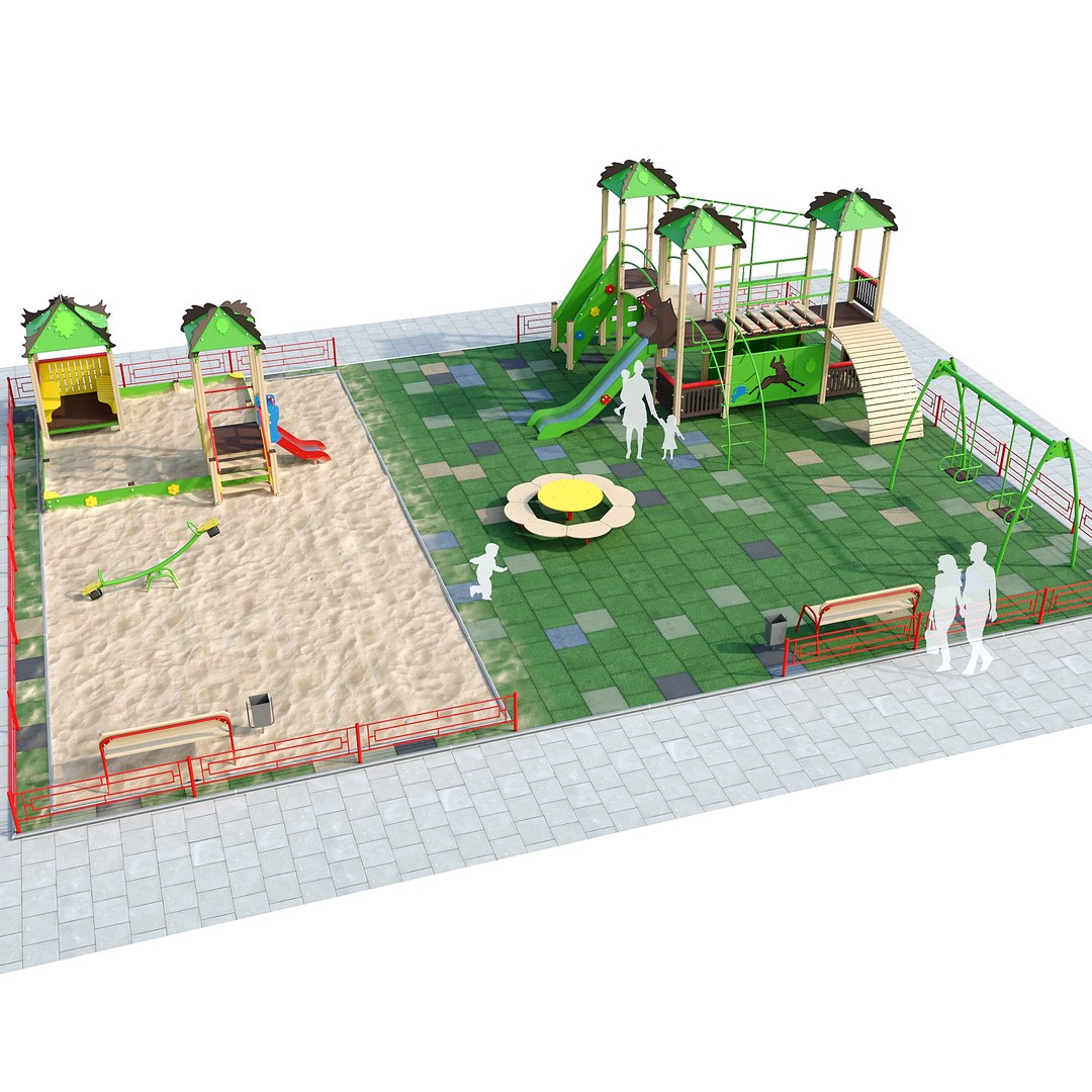 Playground With A Large Sandbox Model - TurboSquid 1761061