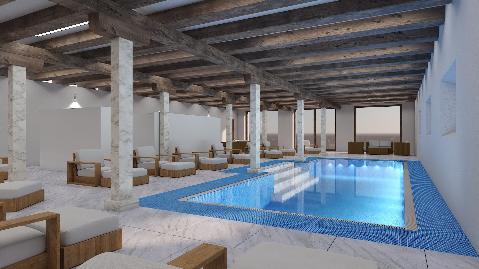 SPA Pool Scene 02 model - TurboSquid 1816589