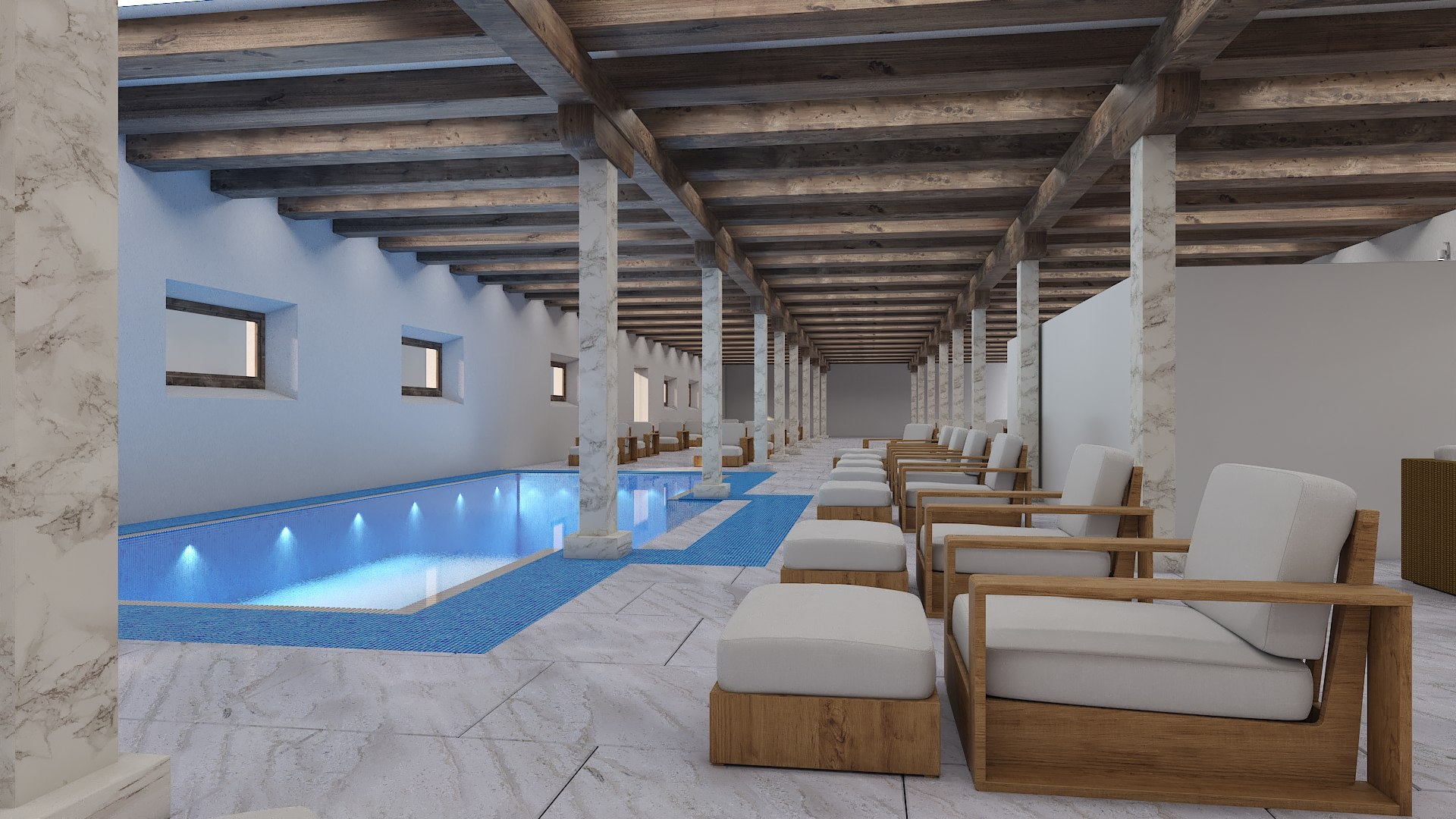 SPA Pool Scene 02 model - TurboSquid 1816589