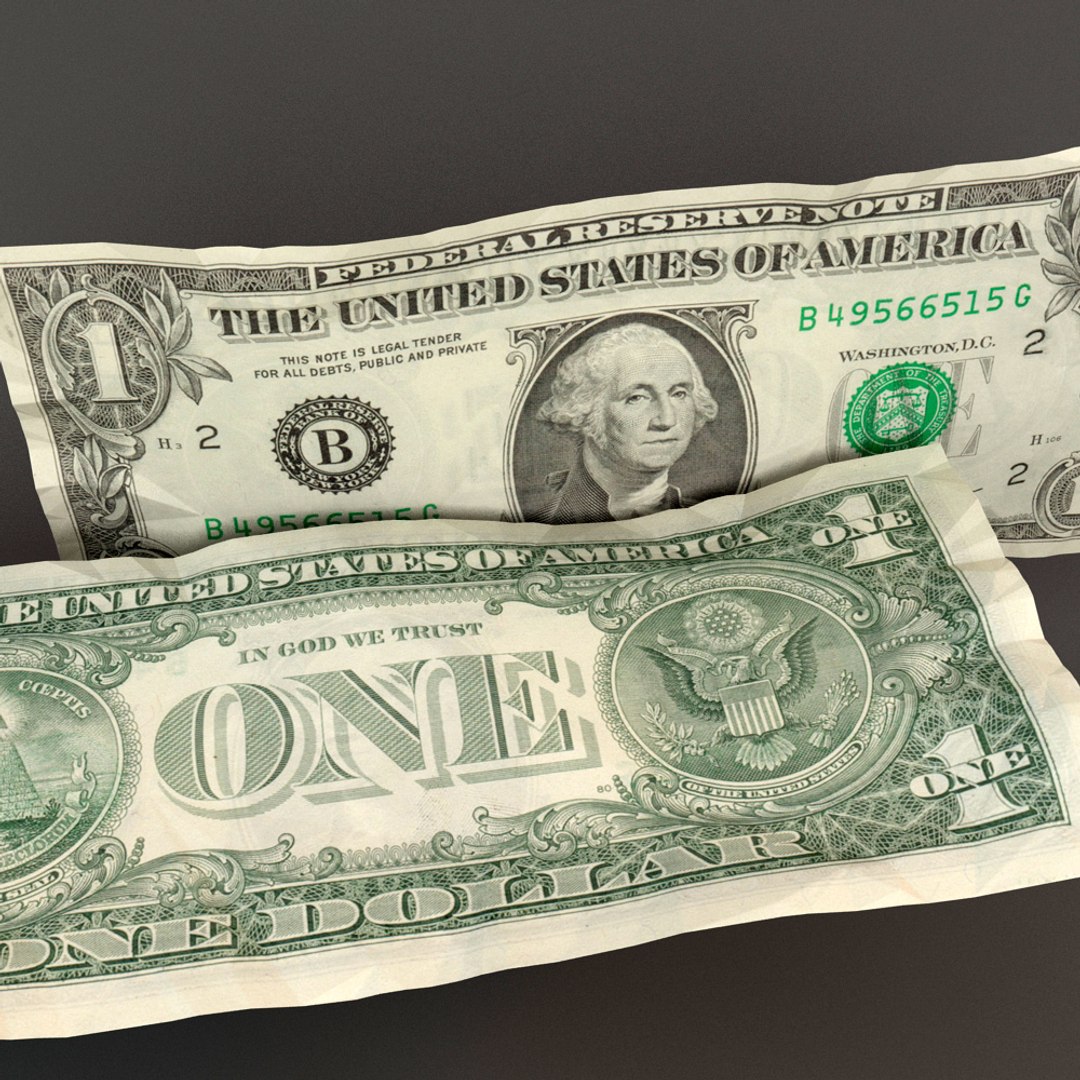 3d Dollar Bill Model
