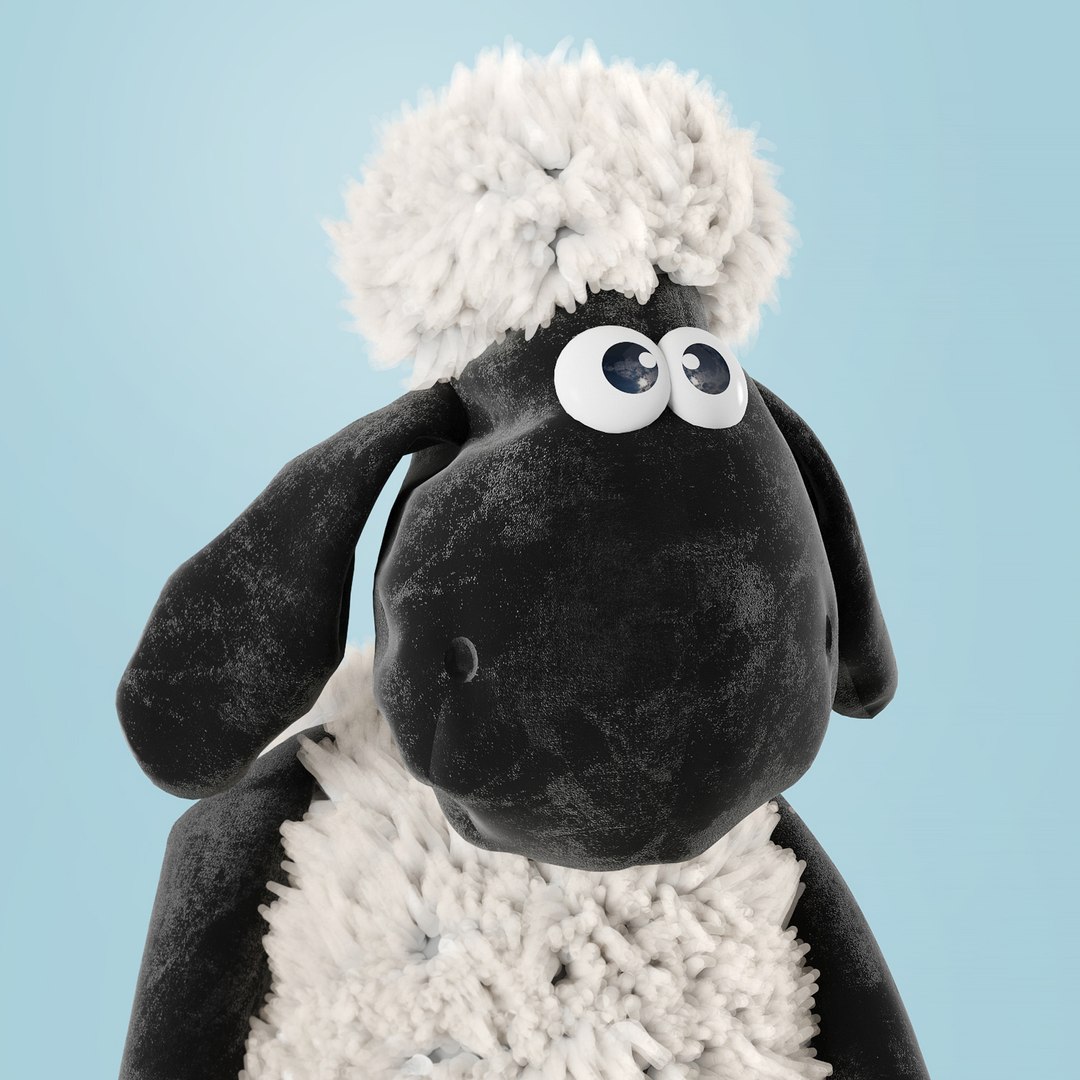 3D Model Shaun The Sheep Soft Plush Toy 01 2 Poses - TurboSquid 2114665