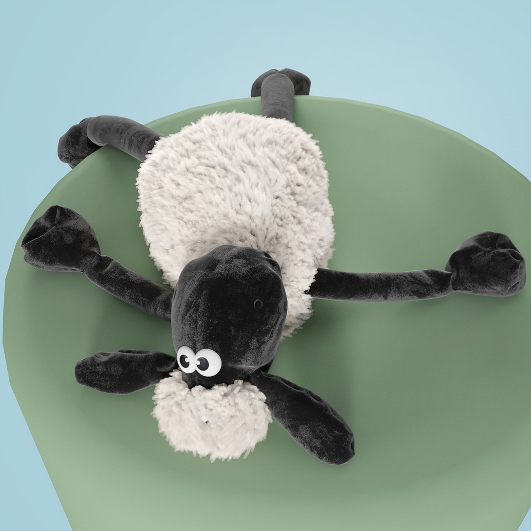 3D Model Shaun The Sheep Soft Plush Toy 01 2 Poses - TurboSquid 2114665