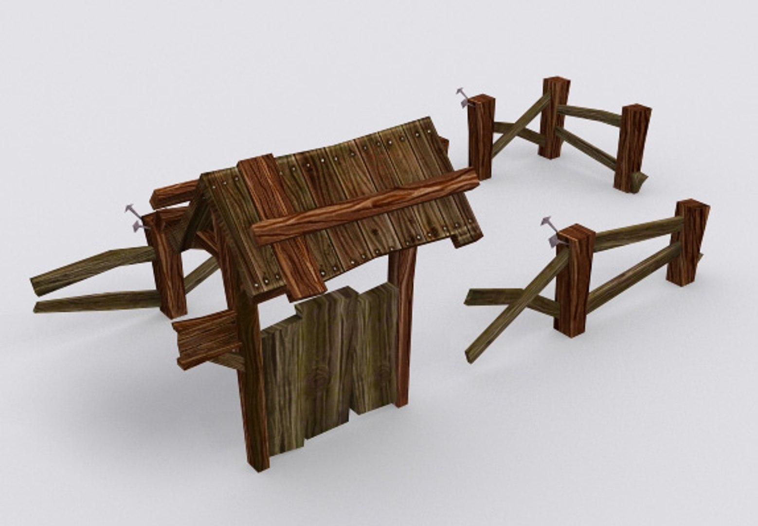 medieval fantasy farm fence max