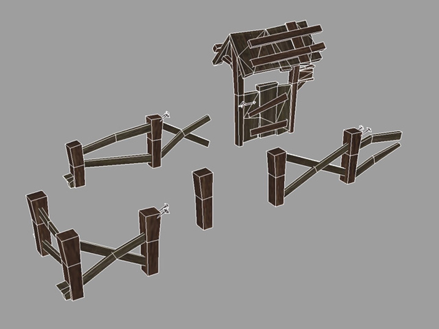medieval fantasy farm fence max