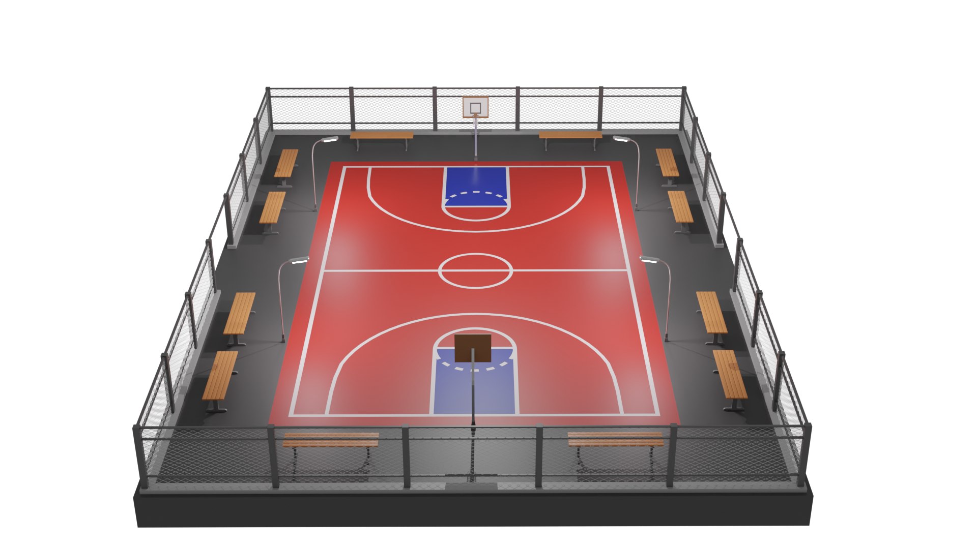 Basketball Court A1 3D Model - TurboSquid 2137481
