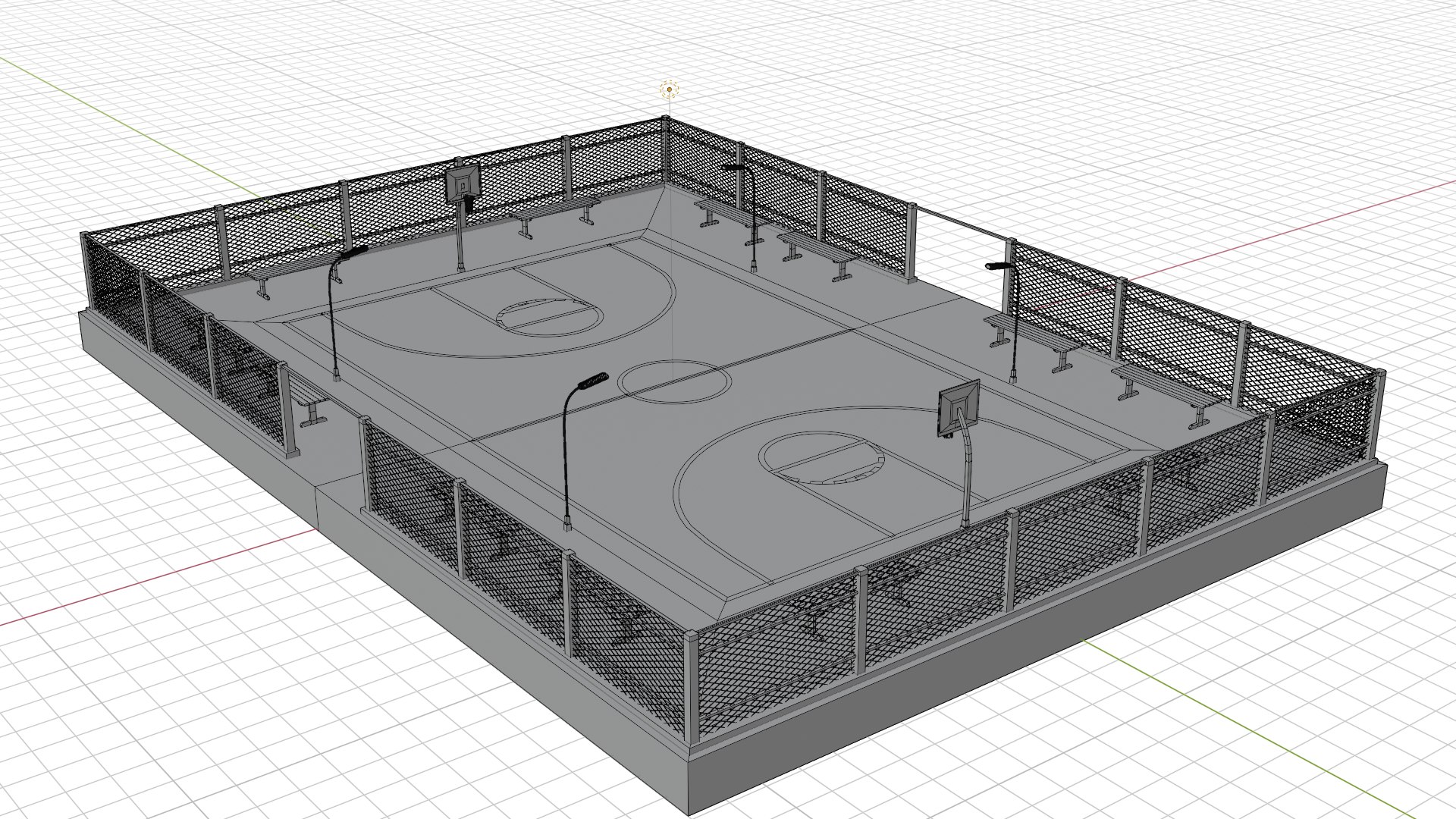 Basketball Court A1 3D Model - TurboSquid 2137481