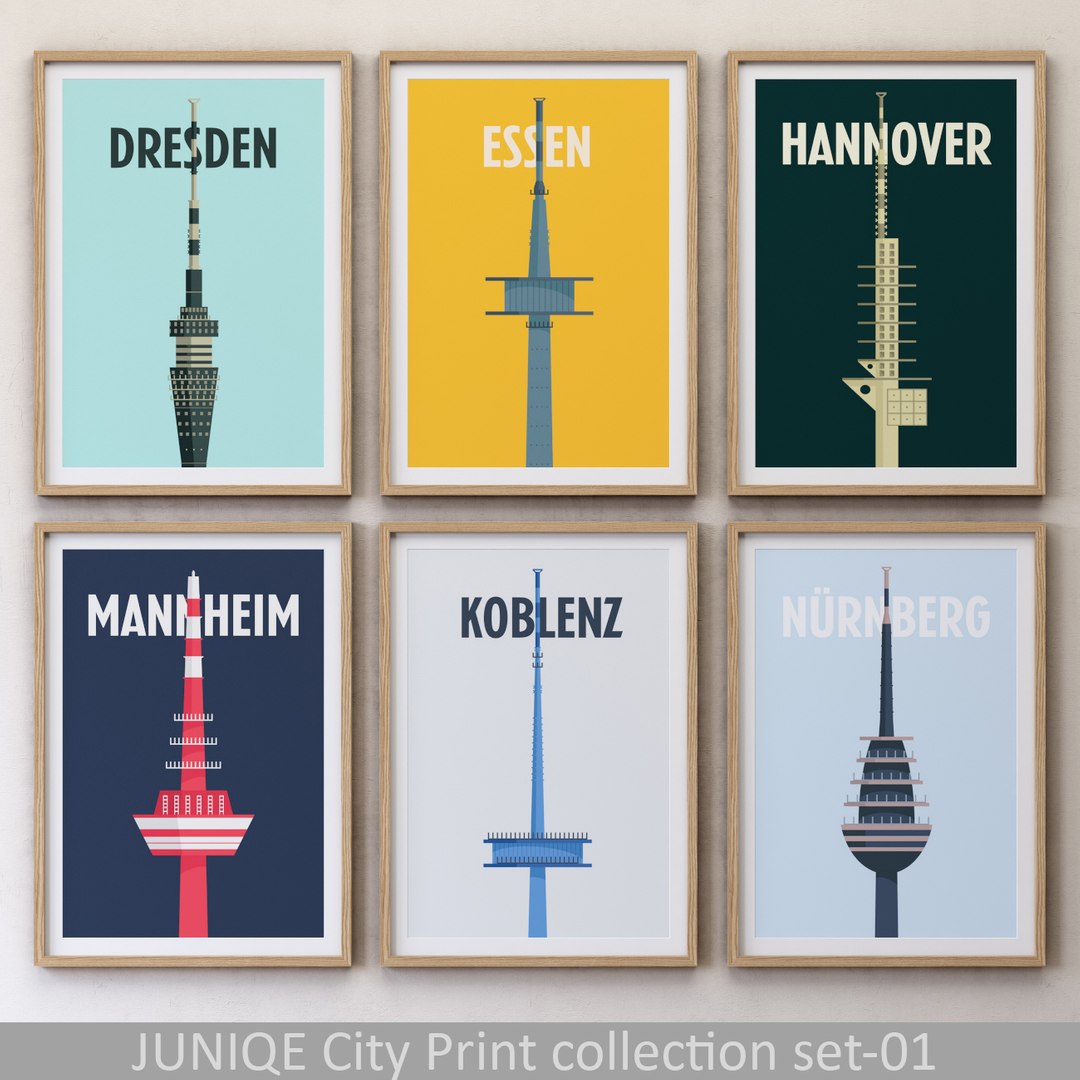 Juniqe City Print Set-01 3D Model - TurboSquid 1168535