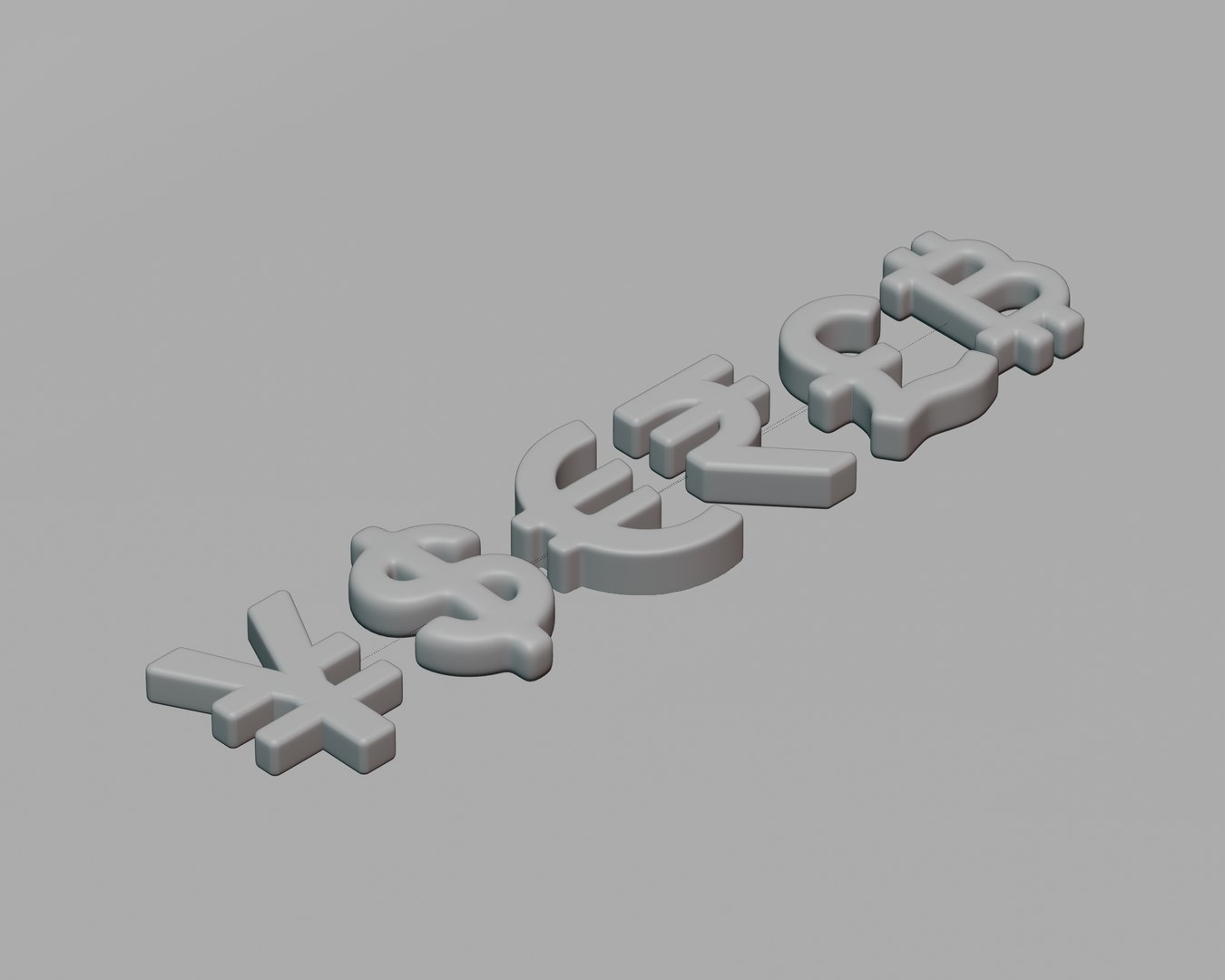 Currency Symbols Collection Model - TurboSquid 2520828