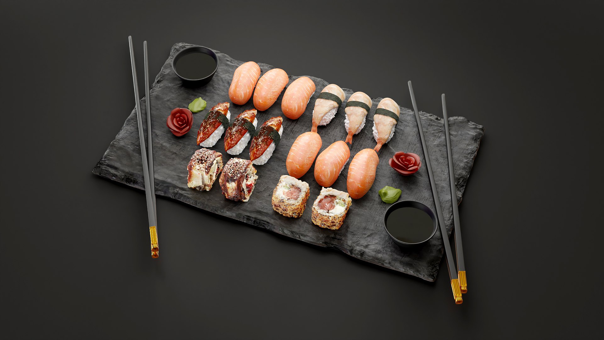 3D Model Sushi Set - TurboSquid 2351541