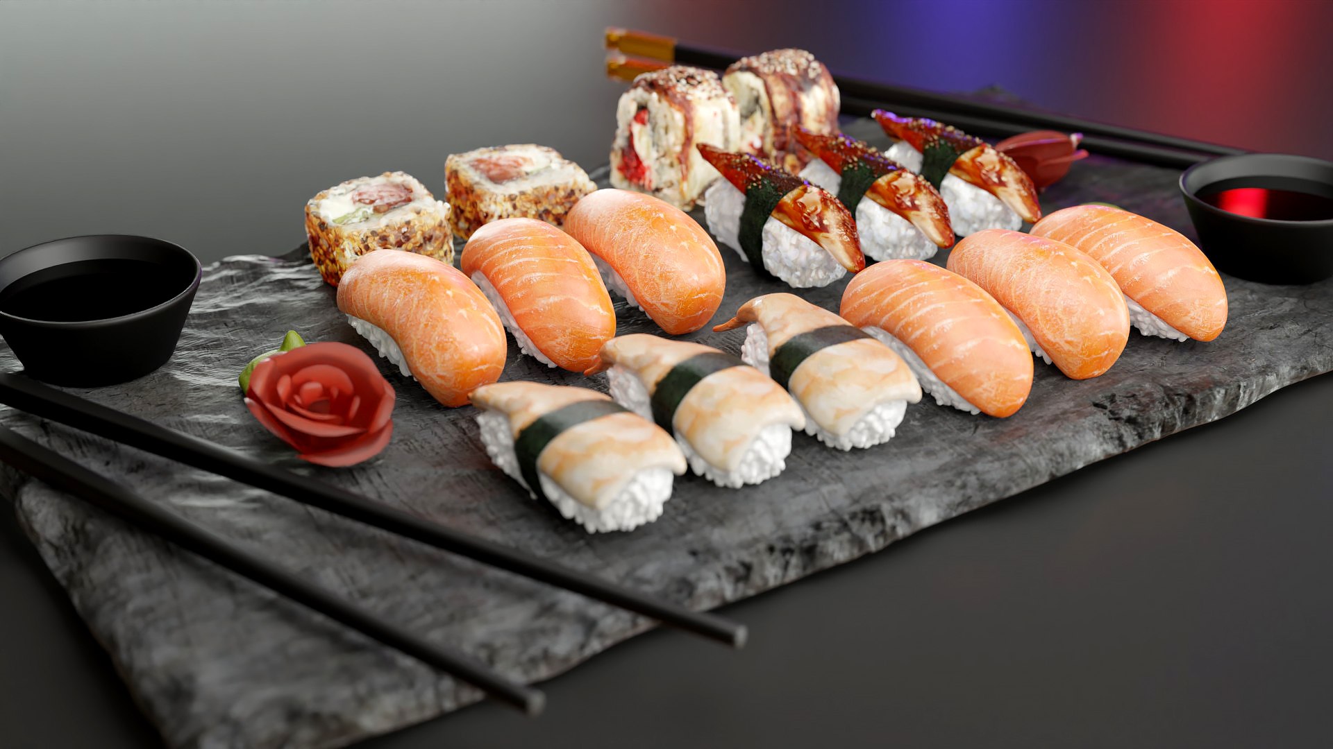 3D Model Sushi Set - TurboSquid 2351541