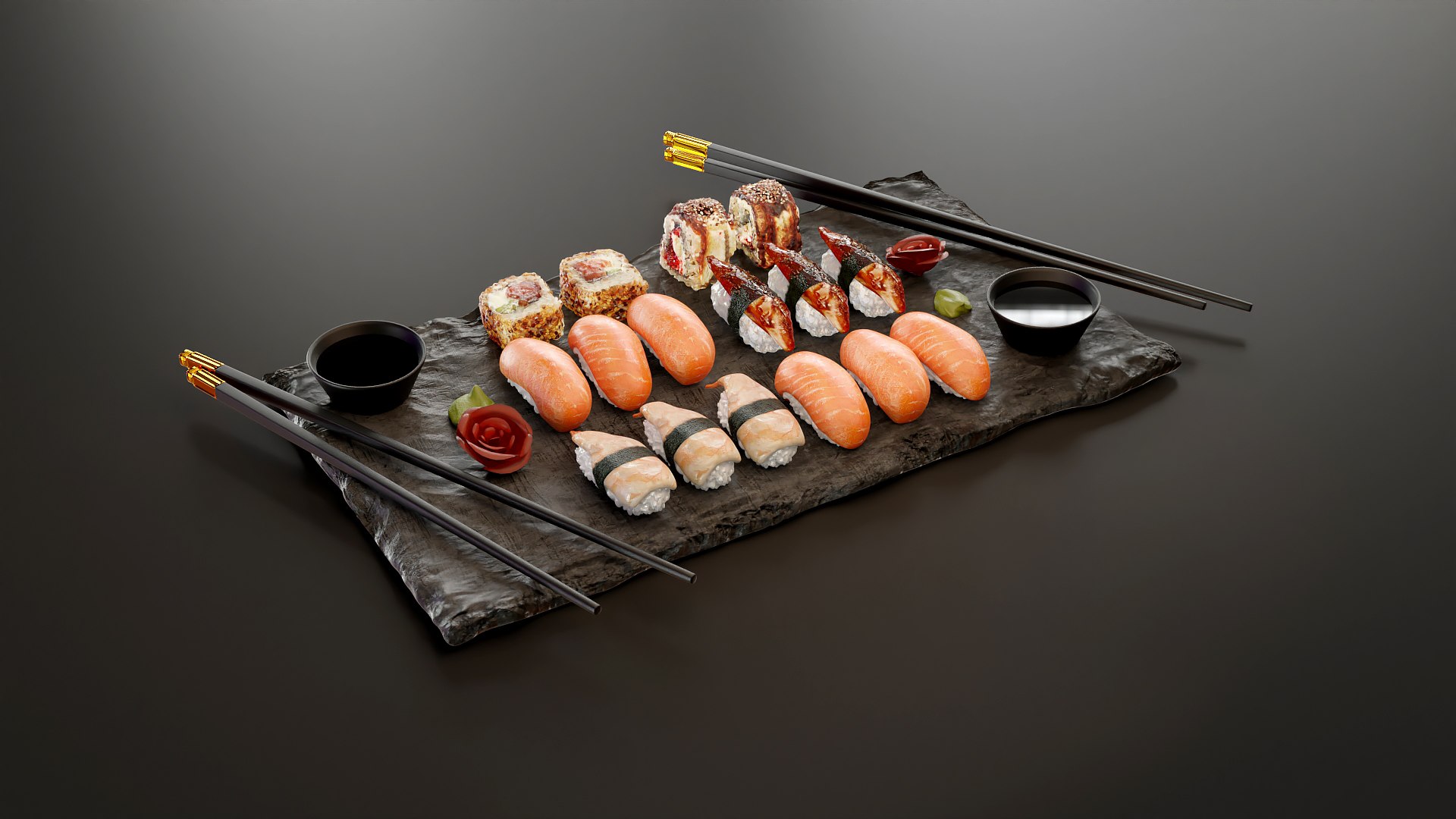 3D Model Sushi Set - TurboSquid 2351541