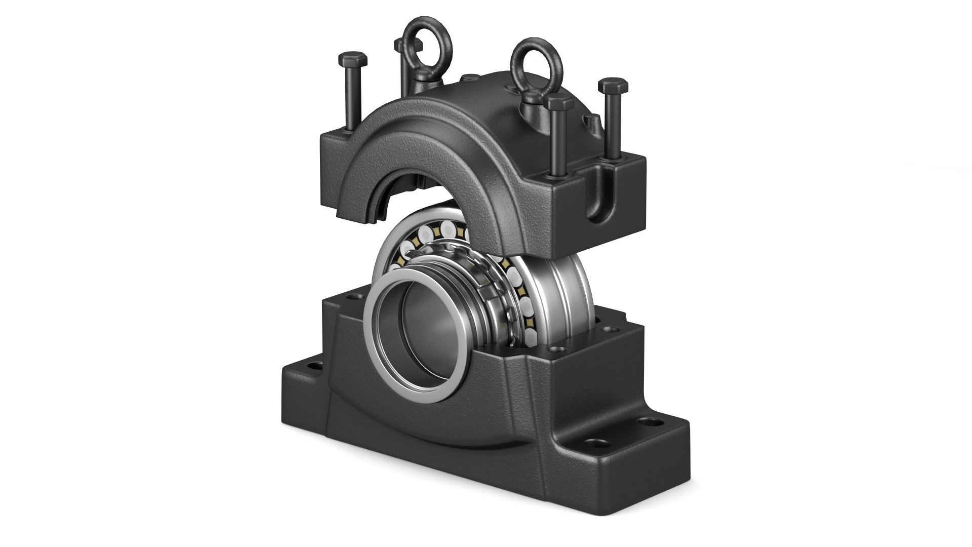 Block Bearing Assembly Model - TurboSquid 2226016