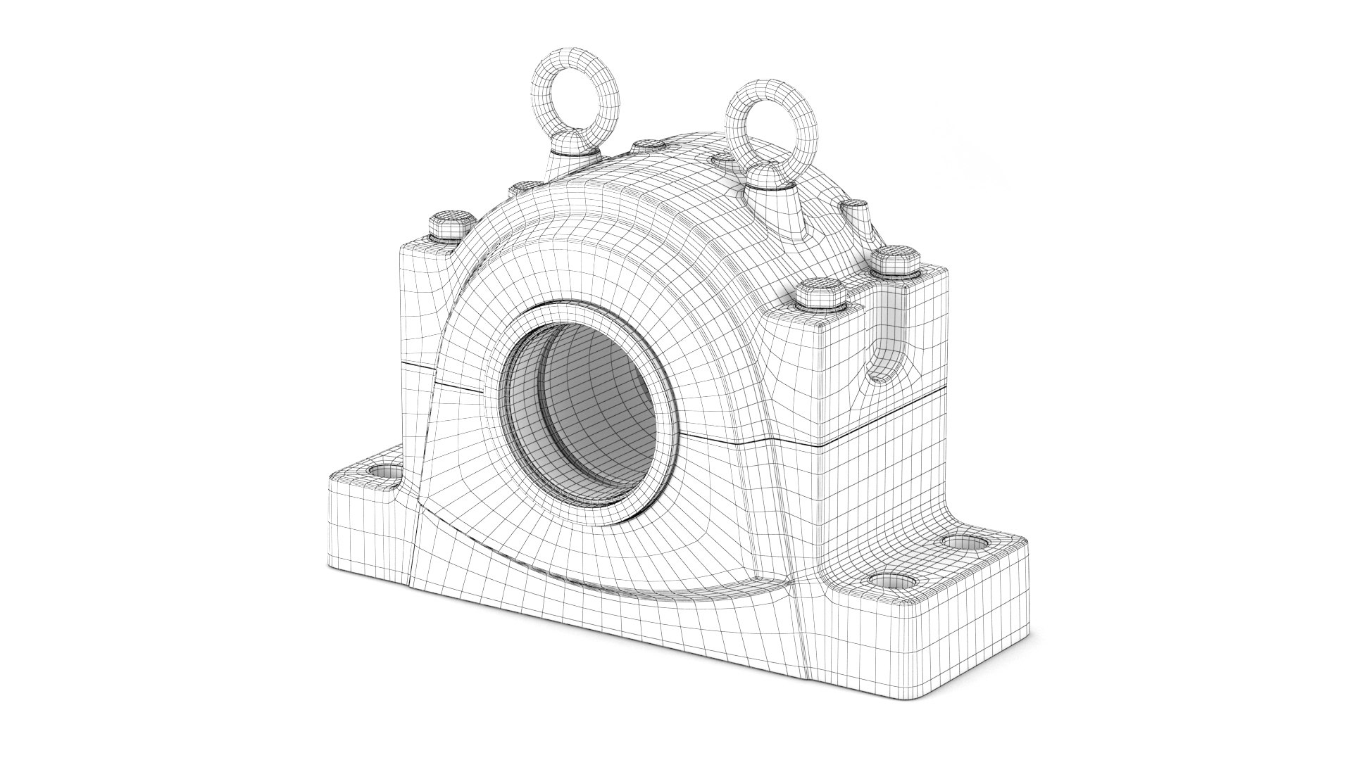 Block Bearing Assembly Model - TurboSquid 2226016