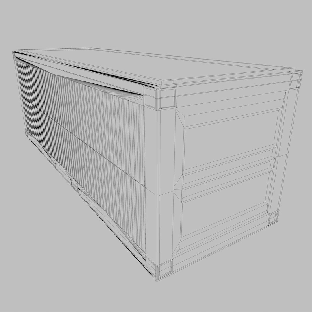 Metal Shipping Crate 3d C4d