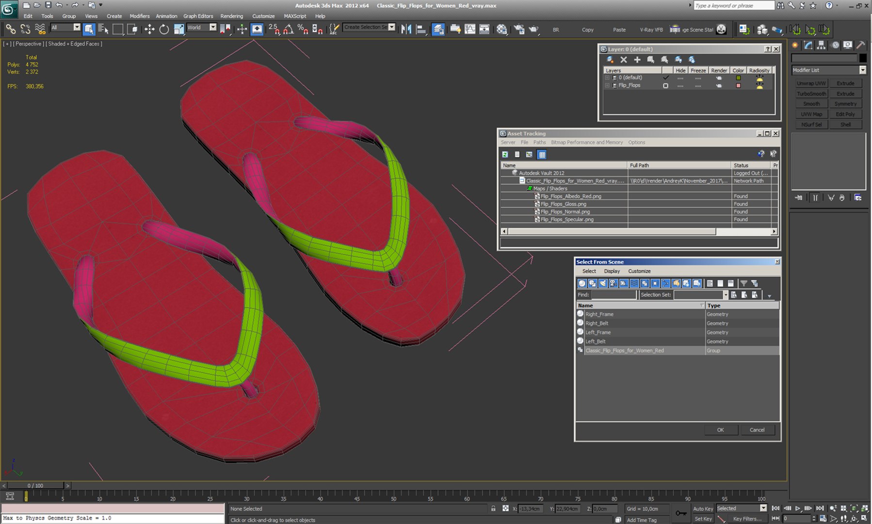 Classic Flip Flops Women 3D Model - TurboSquid 1223729