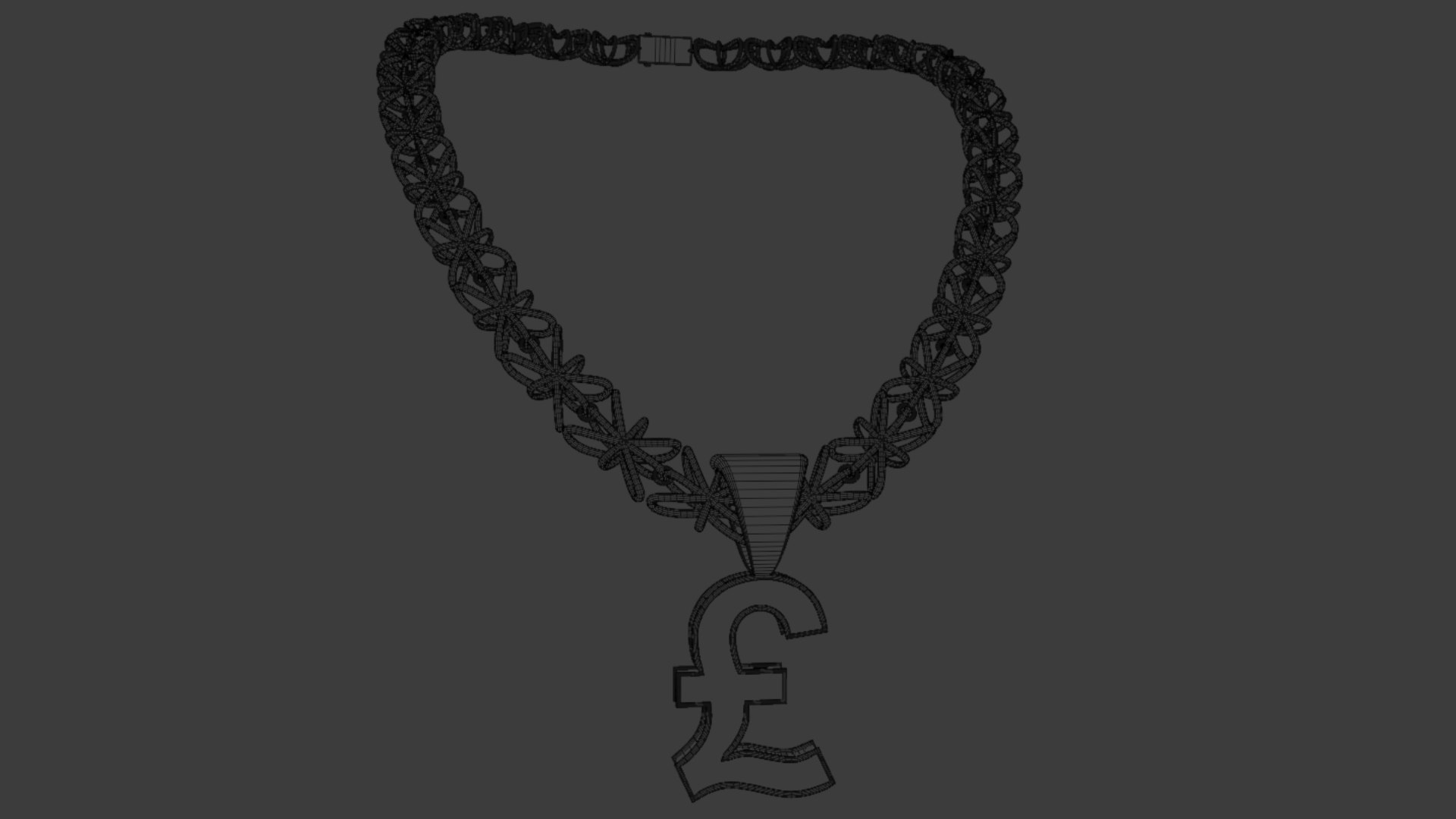 3D British Pound Chain - TurboSquid 1931006