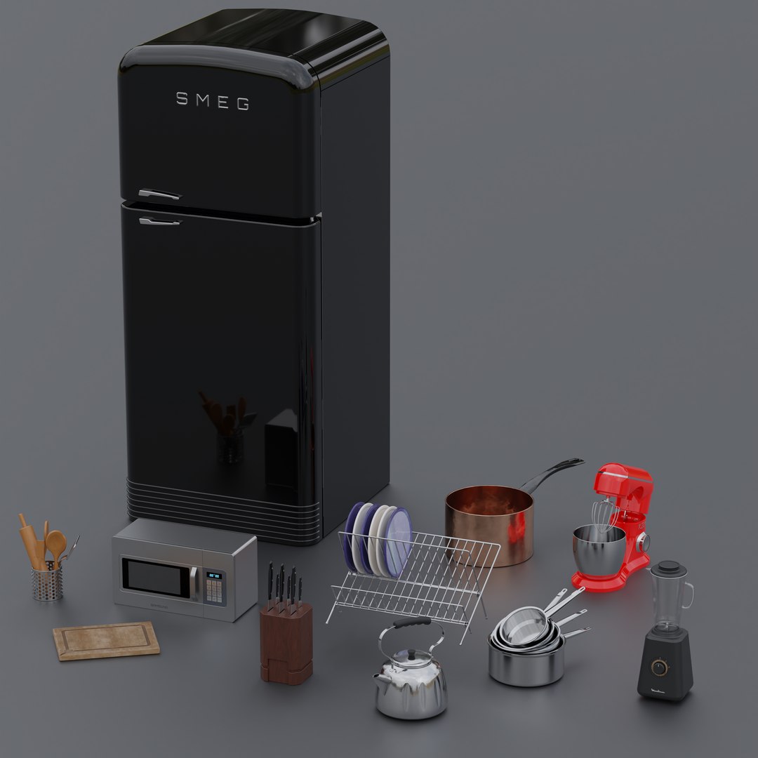 3D Kitchen Props 01 - TurboSquid 2209687