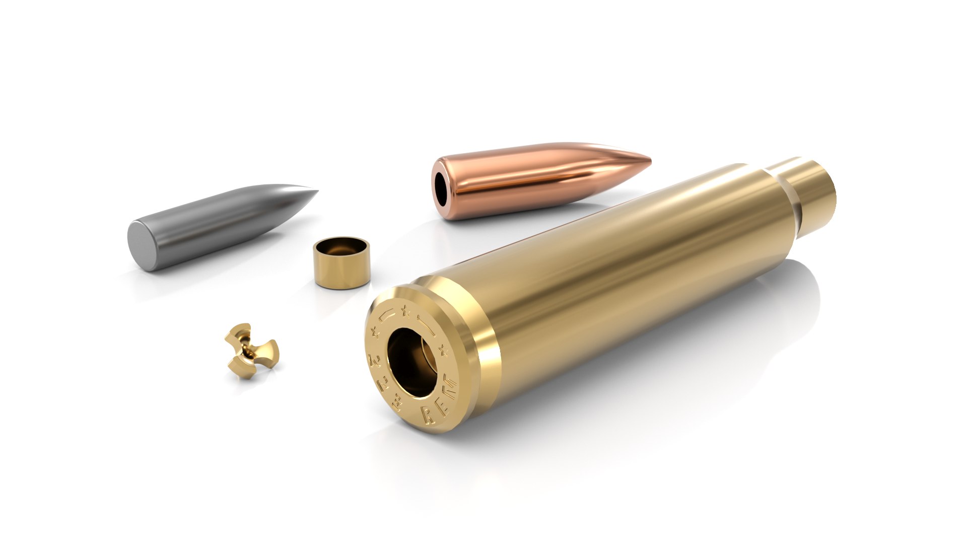 223 Cartridge 3D Model - TurboSquid 1969836